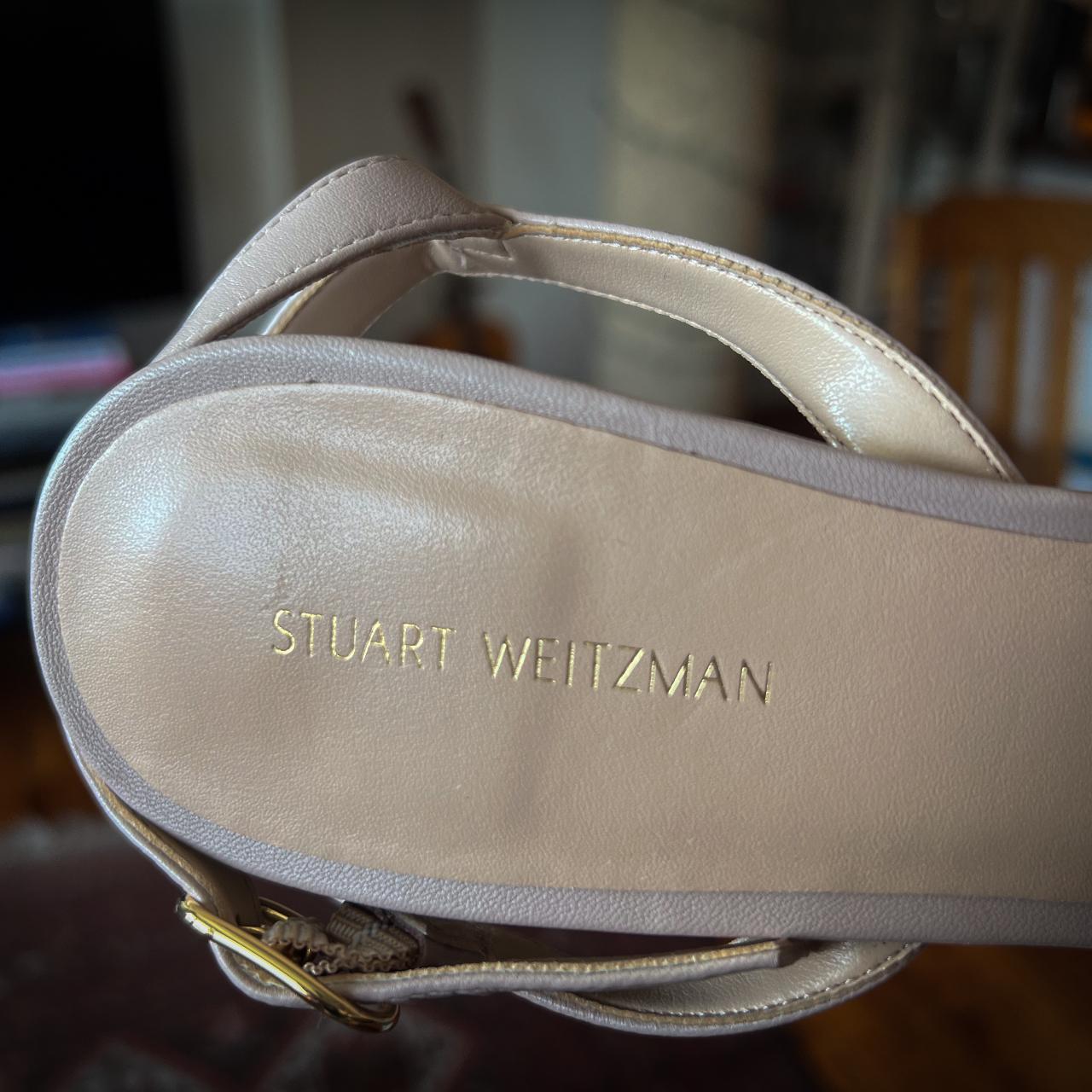 Stuart Weitzman Women's Tan Sandals | Depop