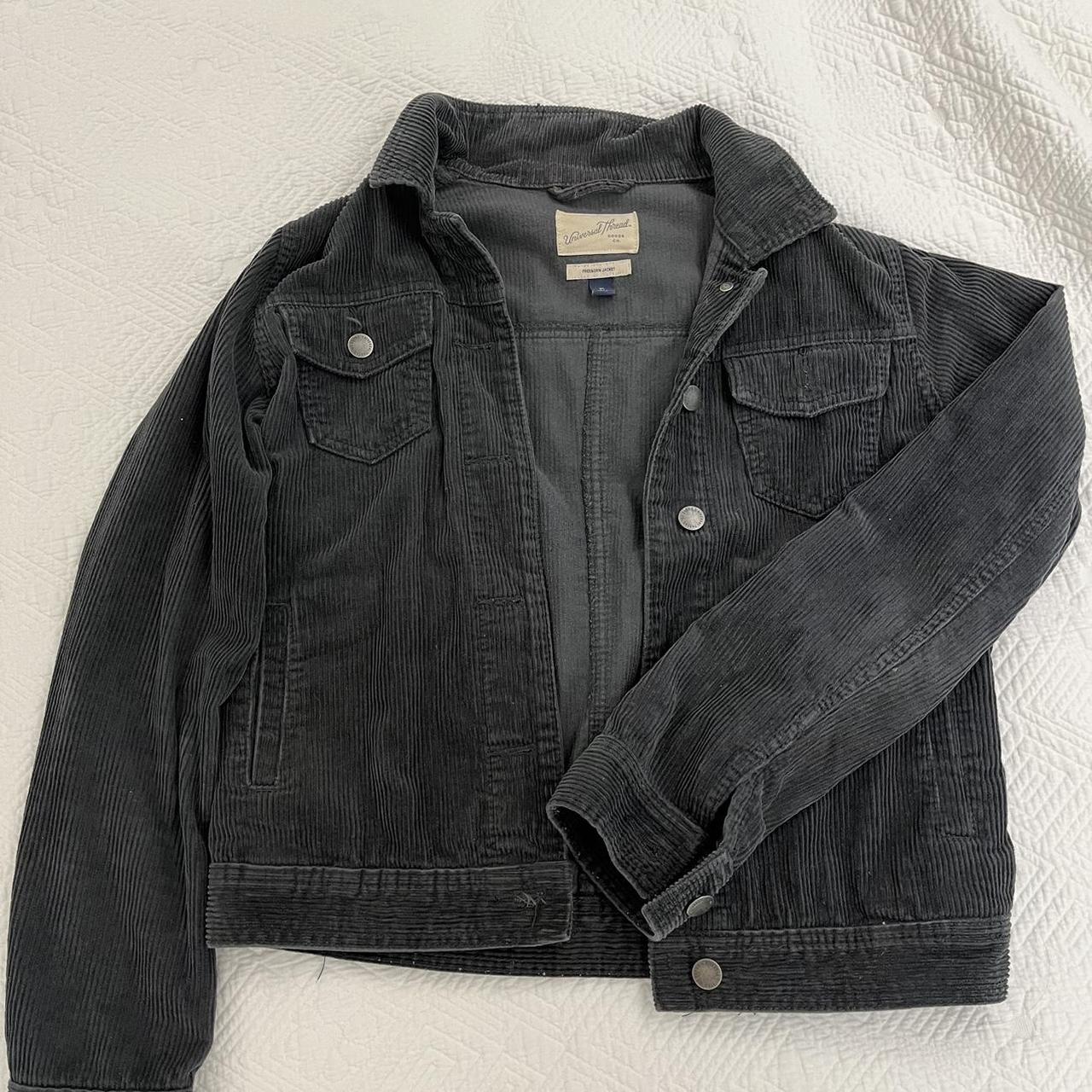 Universal Threads grey corduroy jacket size xs... - Depop