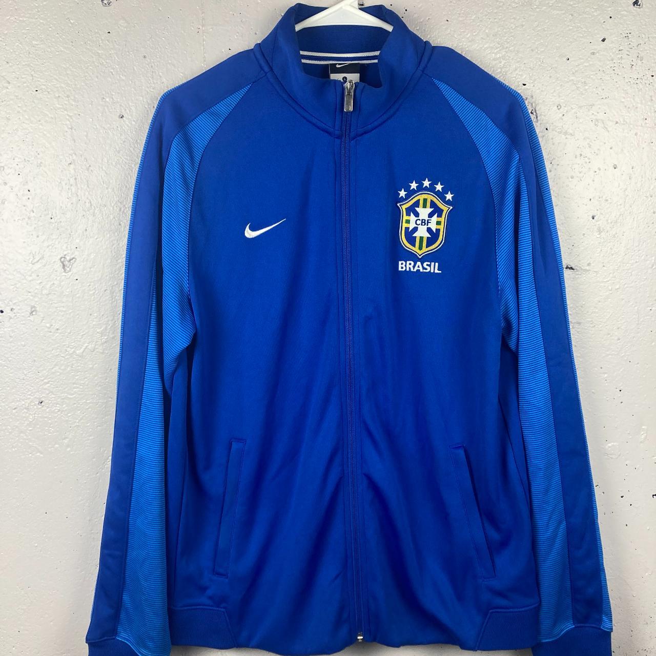 Nike Brazil Training Top Jacket Blue Men's... - Depop