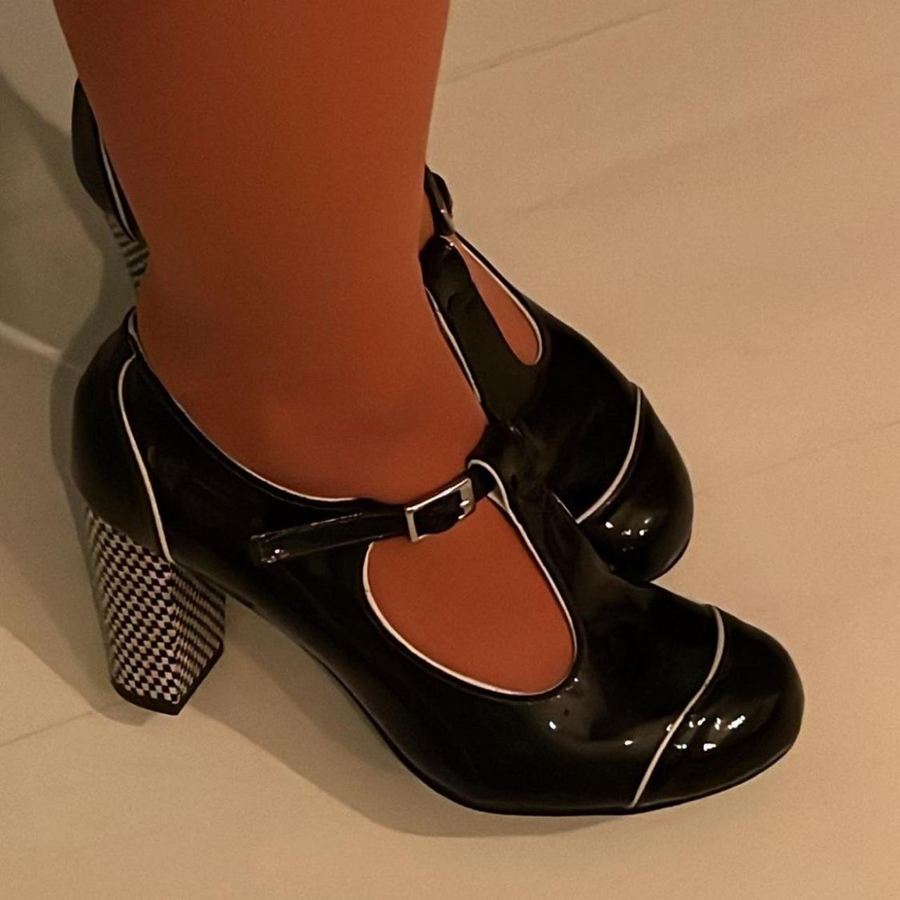 Mod Shoes “Dusty” patent leather black Mary Jane T... - Depop