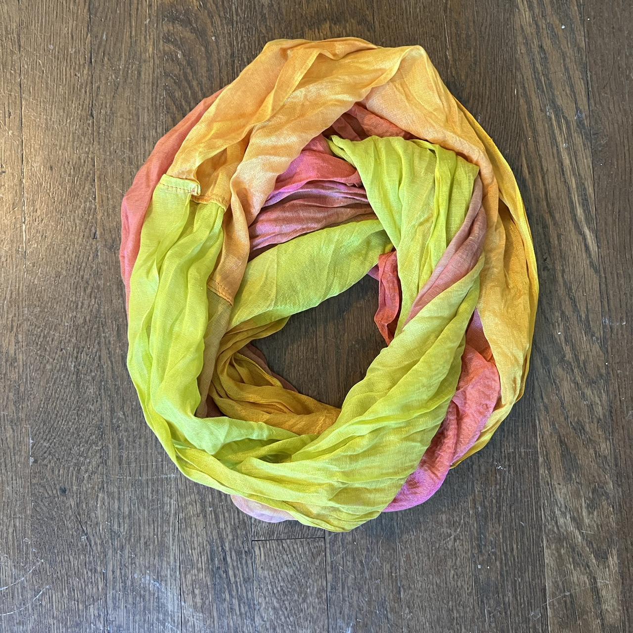 Infinity Scarf Very light material, bright colored... - Depop