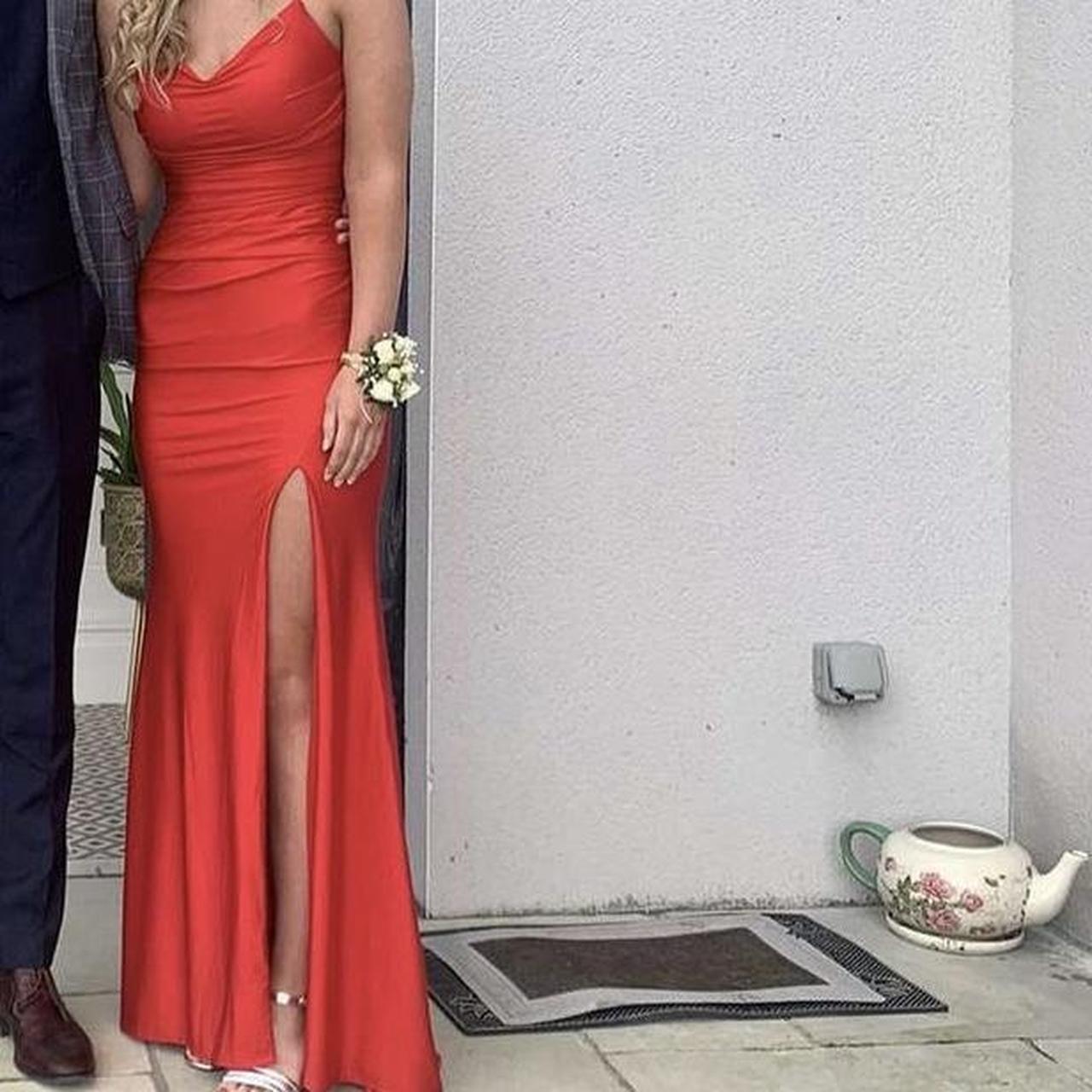 Red ball/deb dress Only worn once in great... - Depop