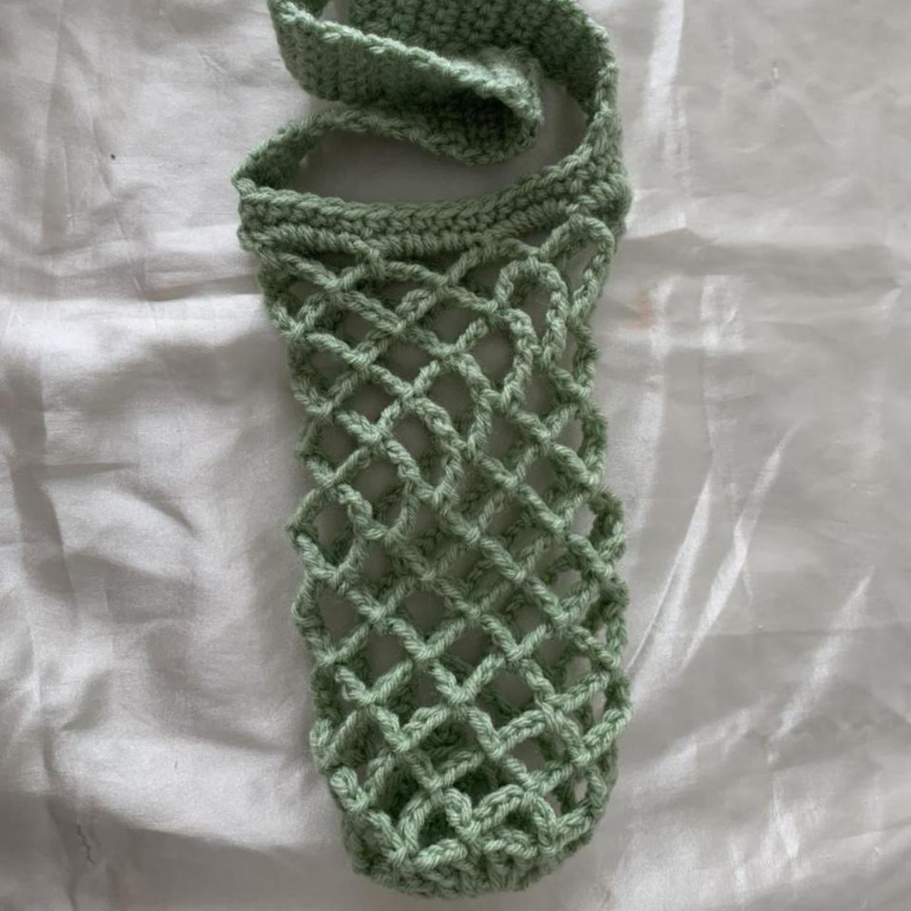 handmade fishnet crochet waterbottle holder! - fits... - Depop