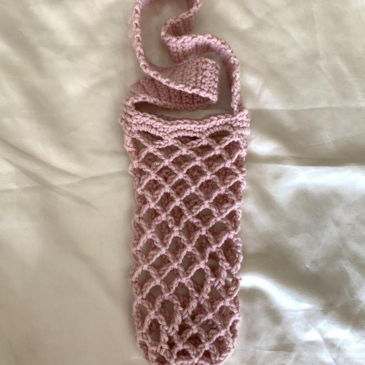 handmade fishnet crochet waterbottle holder! - fits... - Depop