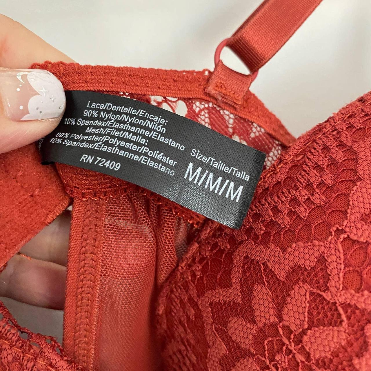 Rust Orange Lingerie Chemise Babydoll Underwired... - Depop