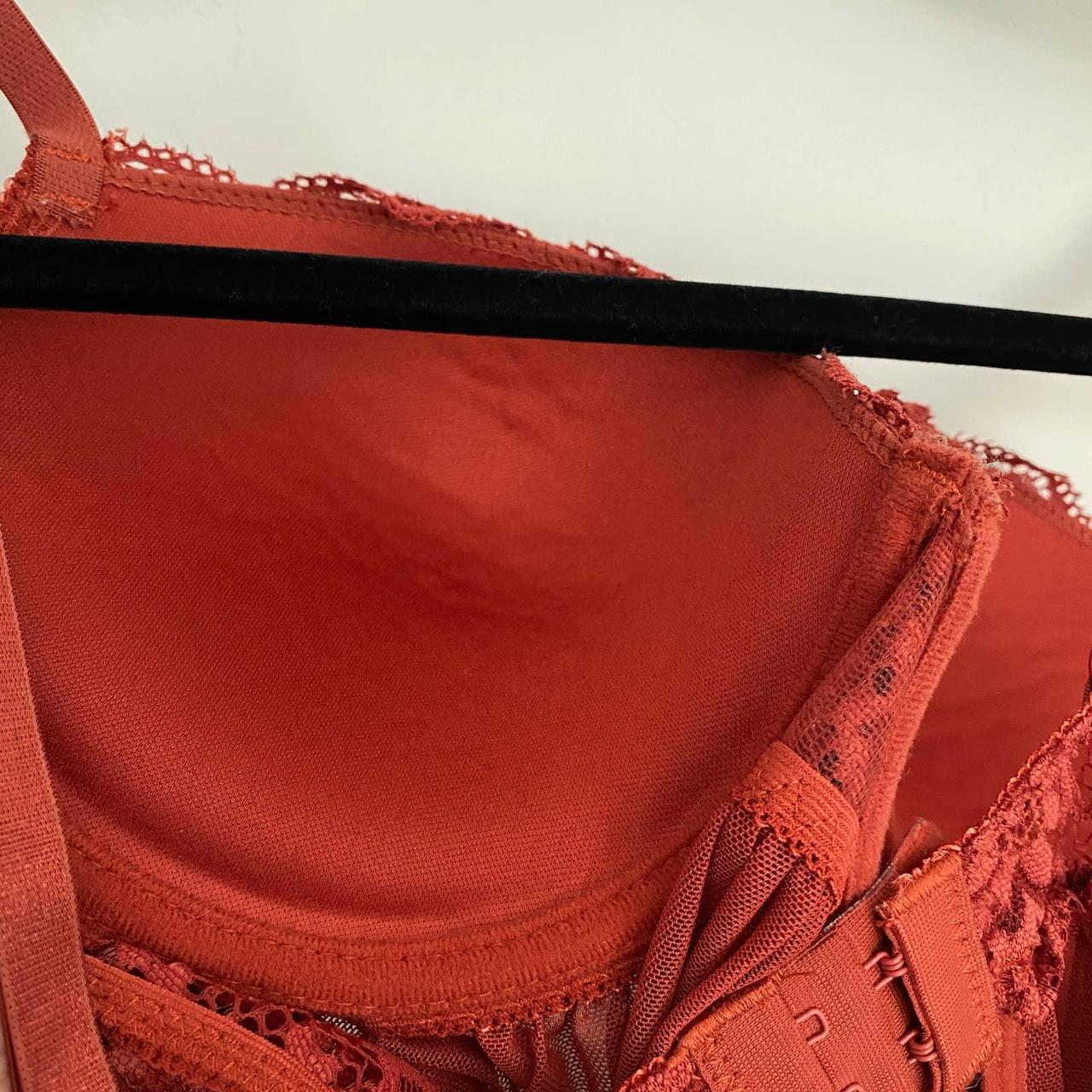 Rust Orange Lingerie Chemise Babydoll Underwired... - Depop