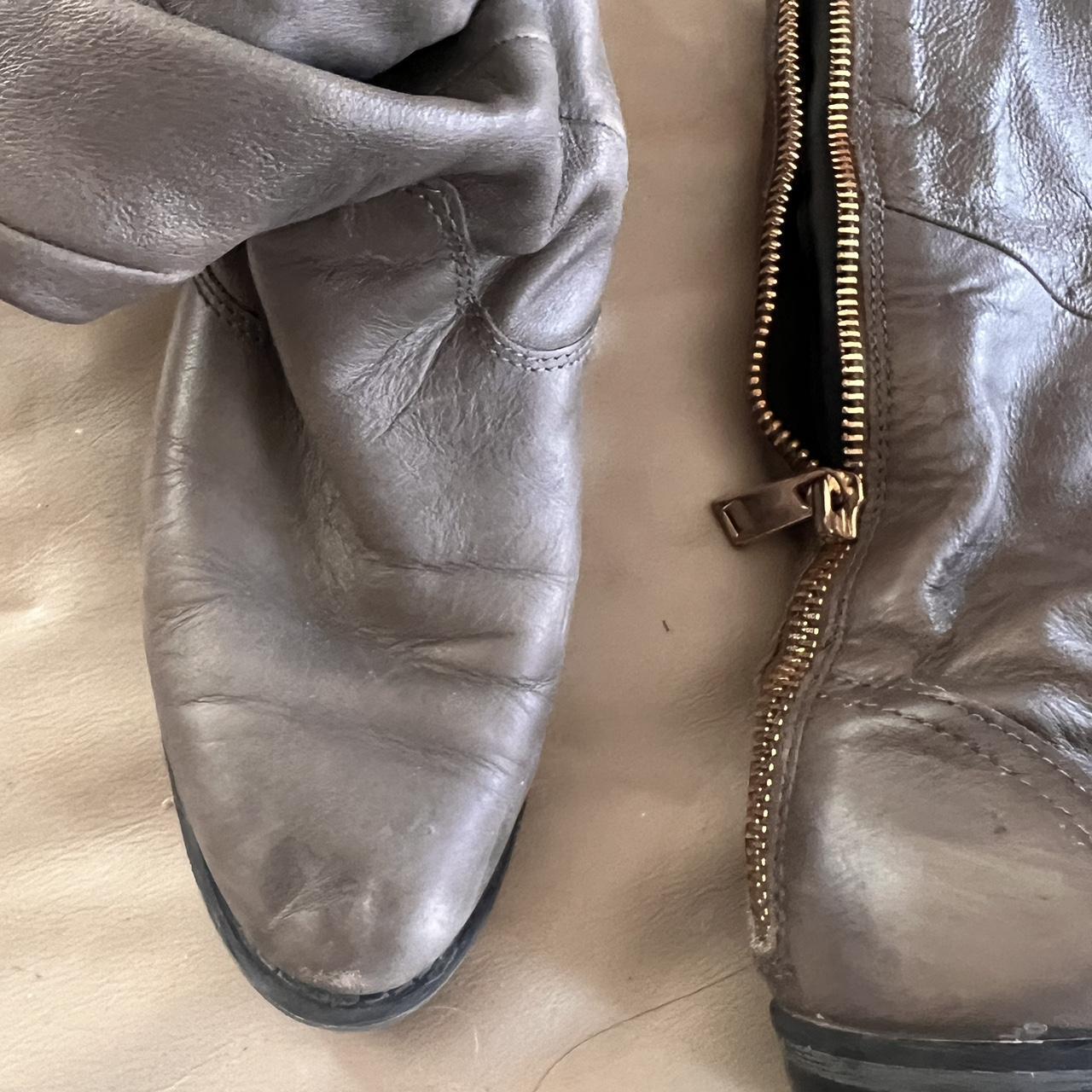 Very worn.. Aldo leather boots - Depop