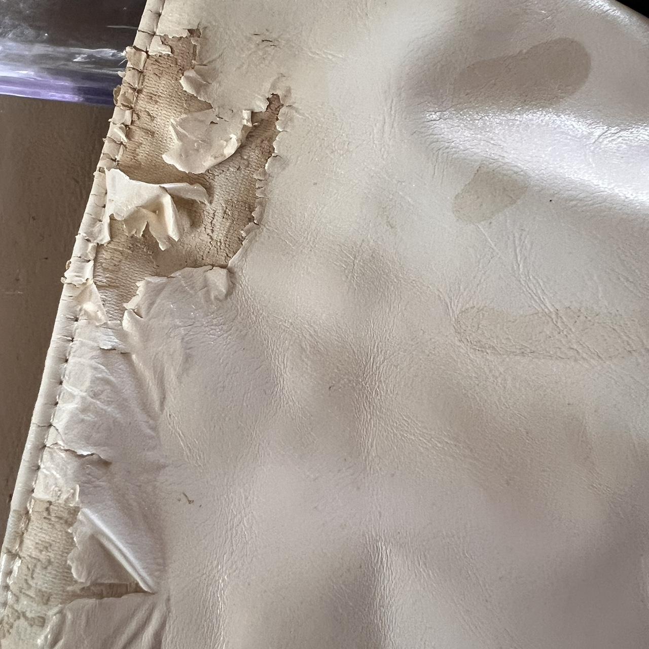 Very worn white vinyl boots I loved these boots... | Depop