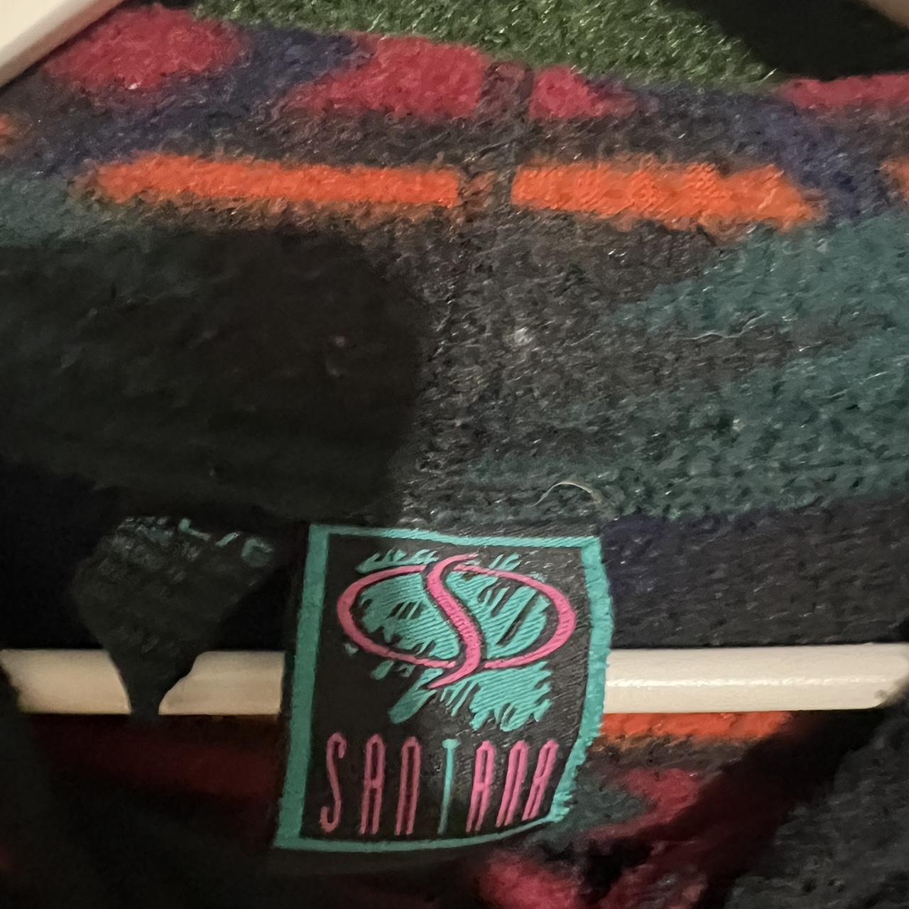 Late 80s early 90s Aztec/Native print fleece hoodie,... - Depop