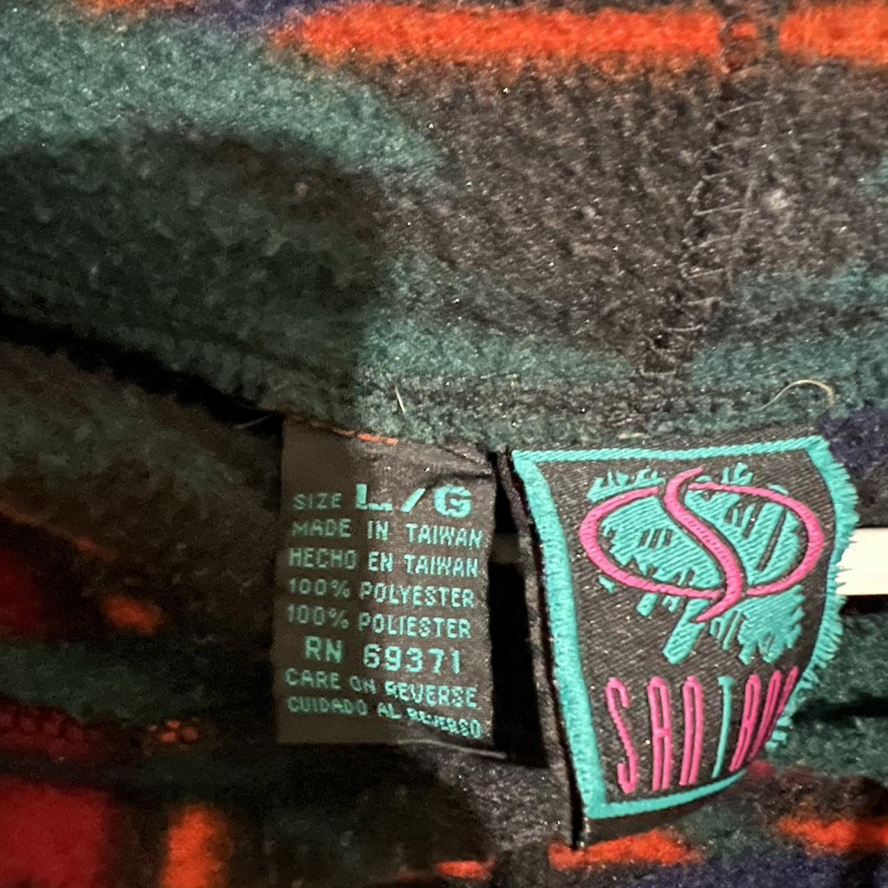 Late 80s early 90s Aztec/Native print fleece hoodie,... - Depop