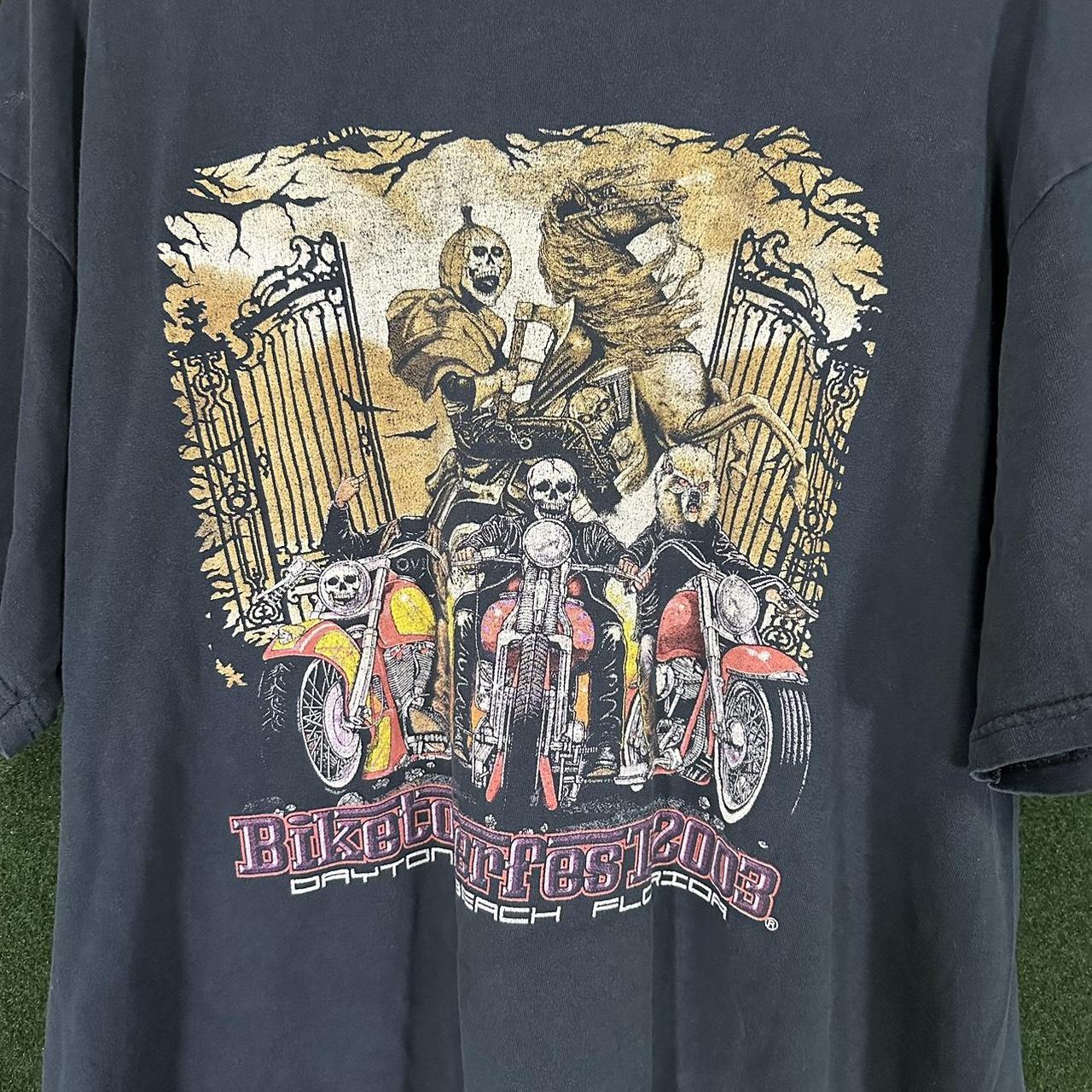 Bike week tee, biketober fest Halloween themed tee - Depop