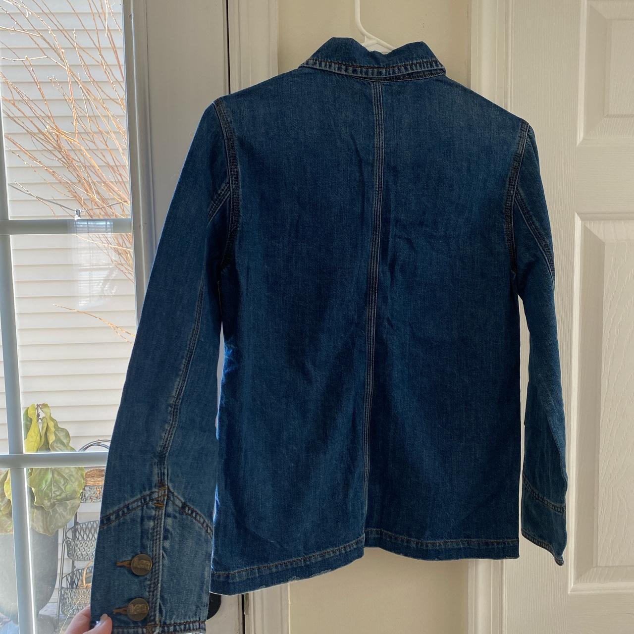 Lee Women's Blue and Navy Jacket | Depop
