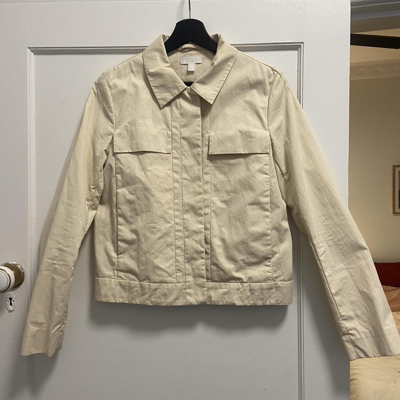 Cos cream Patch Pocket Shirt Jacket in a size 36.... - Depop