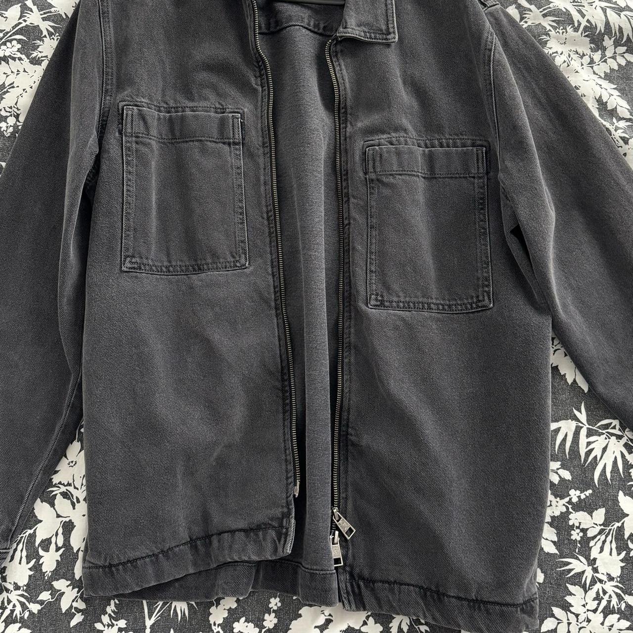 COS grey denim jacket - oversized - small but will... - Depop
