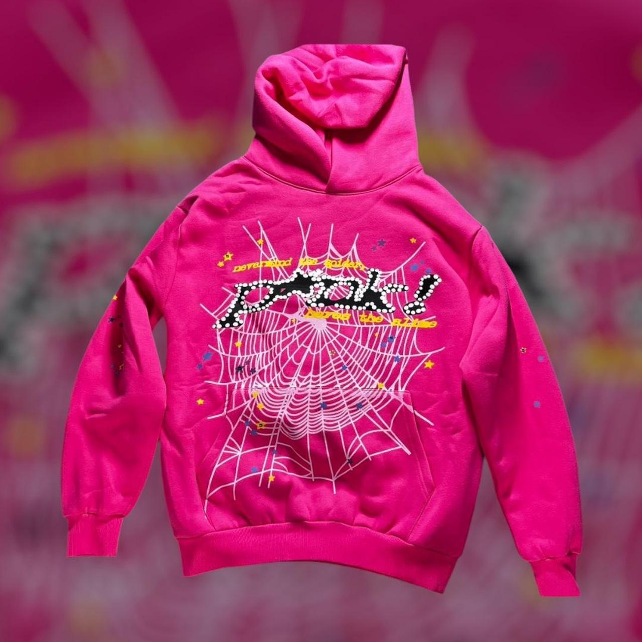 PINK SPIDER HOODIE 🕷️ SIZE SMALL‼️ BRAND NEW COMES... - Depop