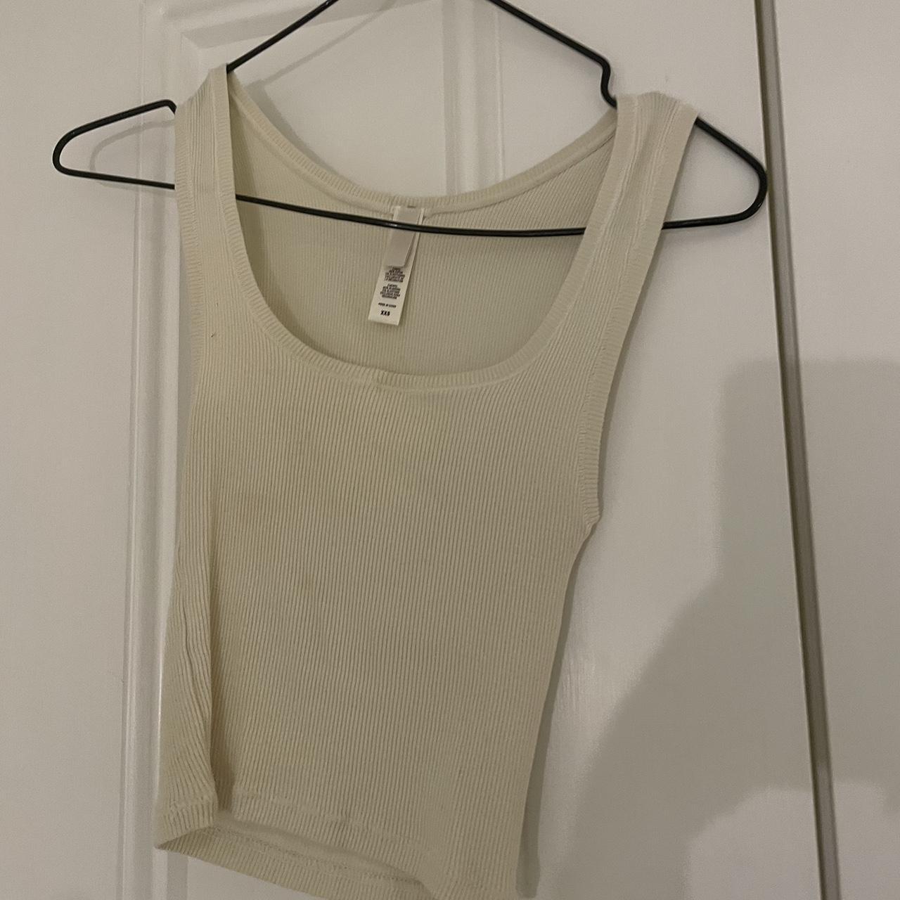 skims cotton rib tank in bone size xxs worn once... - Depop