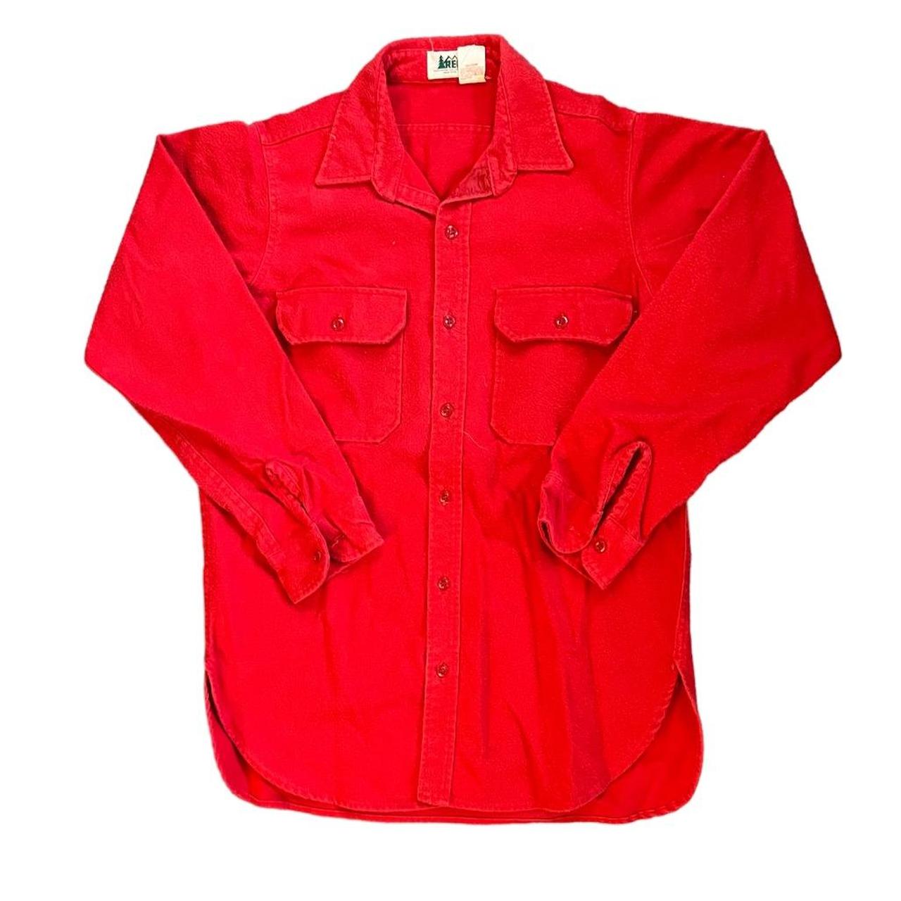 Vintage REI Red Longsleeve Shirt Size L Made in... - Depop