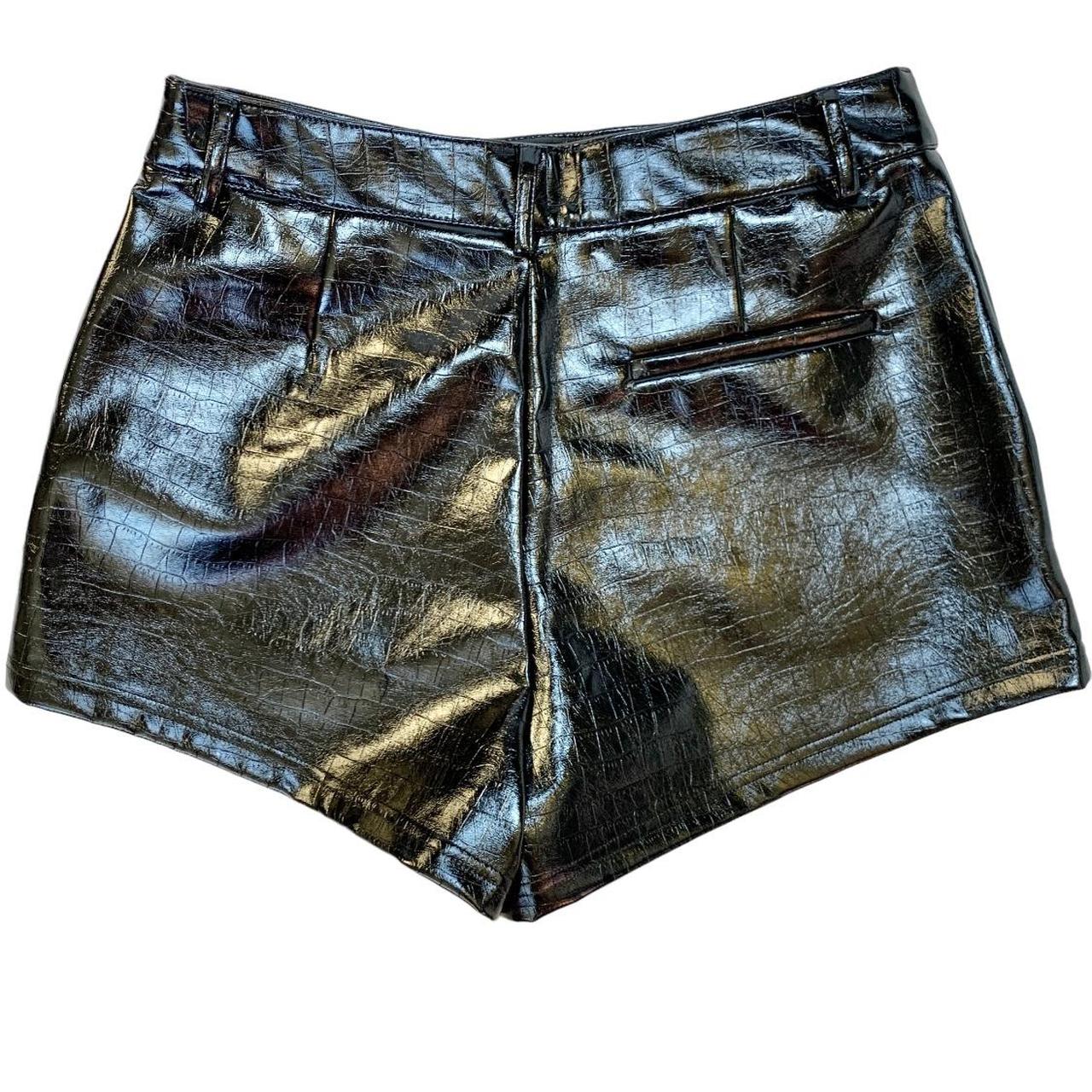 NWT Noli Faux Croc Leather Shorts Black Patent Croco | Depop NWT Noli Faux Croc Leather Shorts Black Patent Croco | Depop