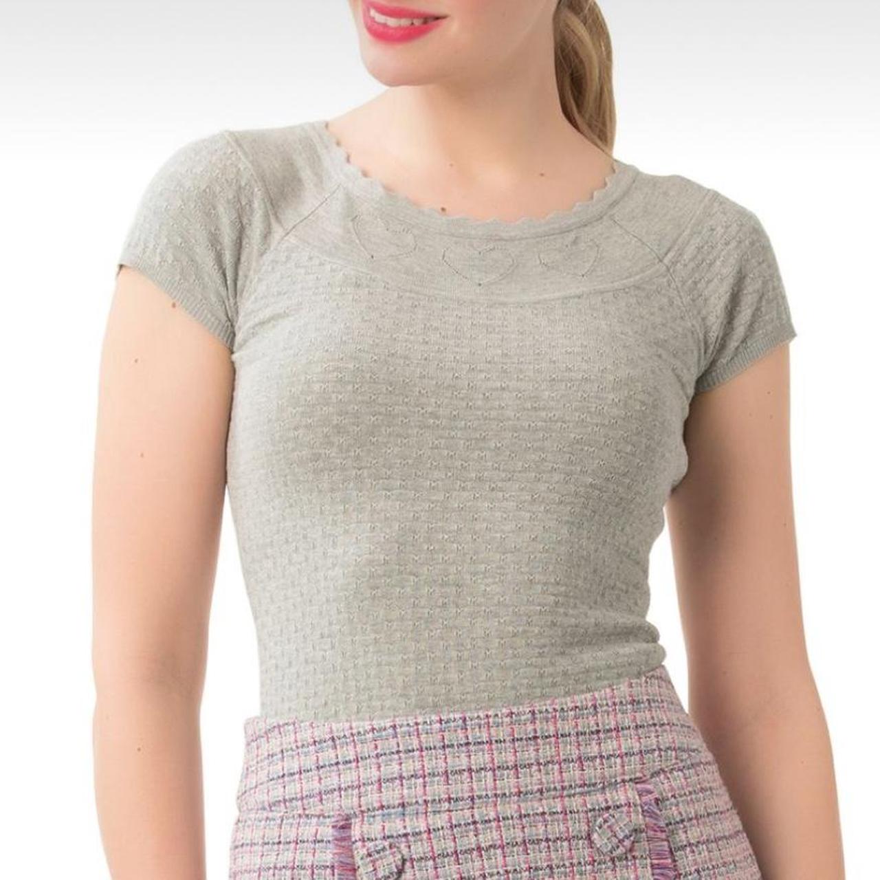 Review Young at Heart grey knit top RE19KW030 in a... - Depop