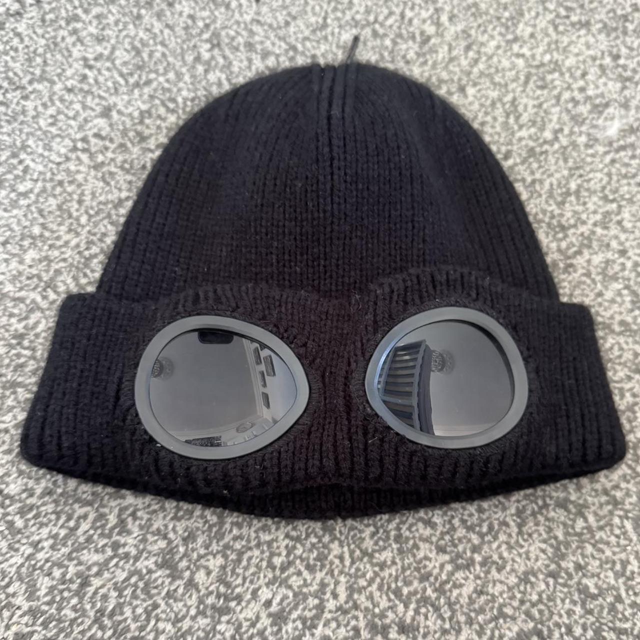Black goggle beanie Adults size In perfect... | Depop