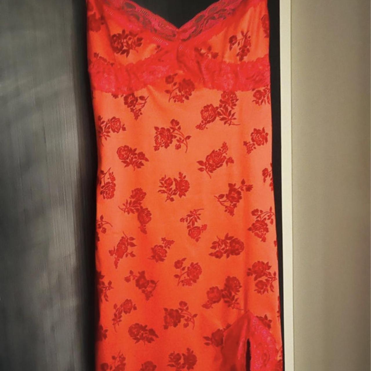 Beautiful silk red motel rocks dress Never worn as... - Depop