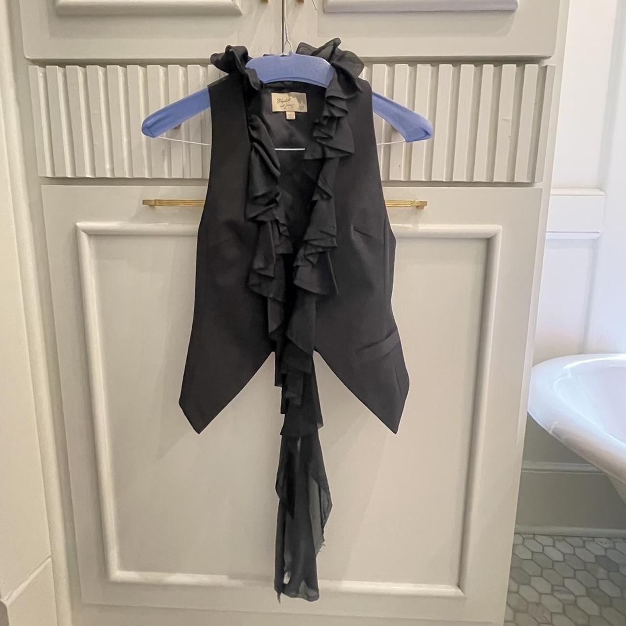 Elizabeth & James dandy black vest with detachable... - Depop