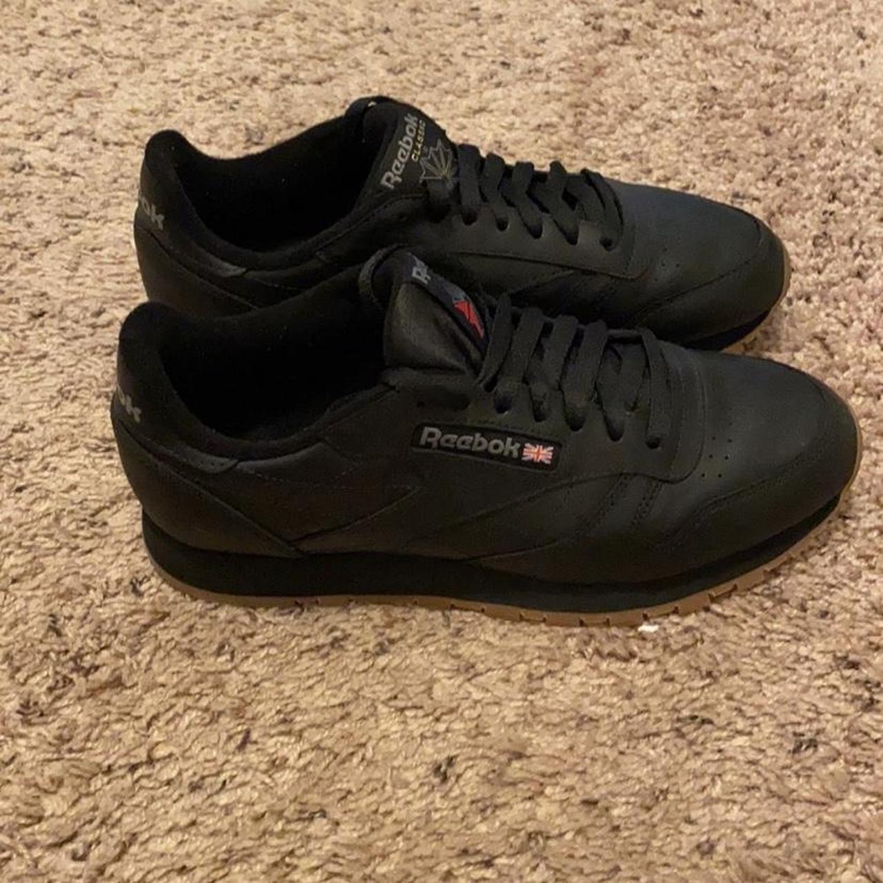 Black Reebok Classic Leather Shoes (men’s 8.5... - Depop