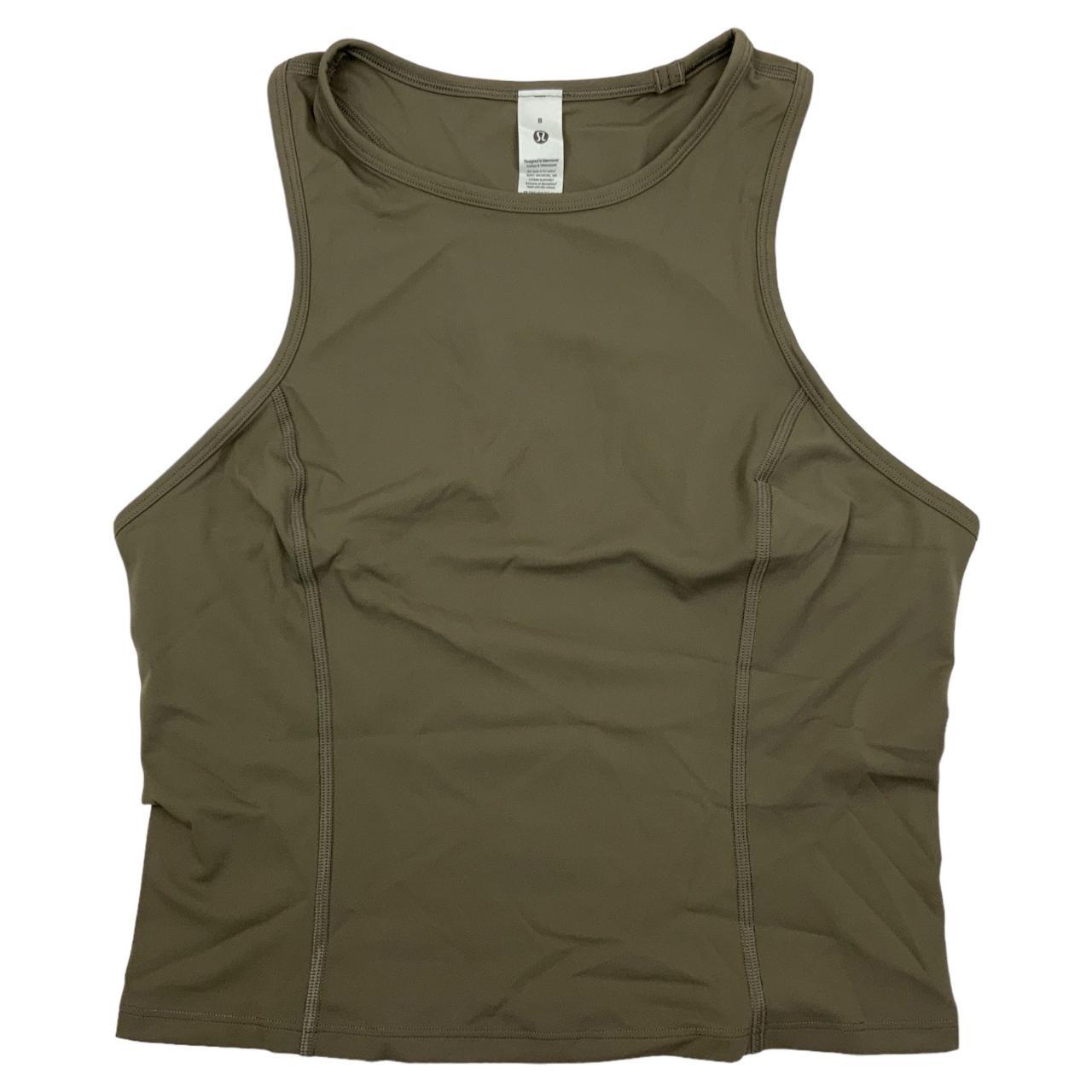 Lululemon Women's Nulux Racerback Cropped Run Tank... | Depop