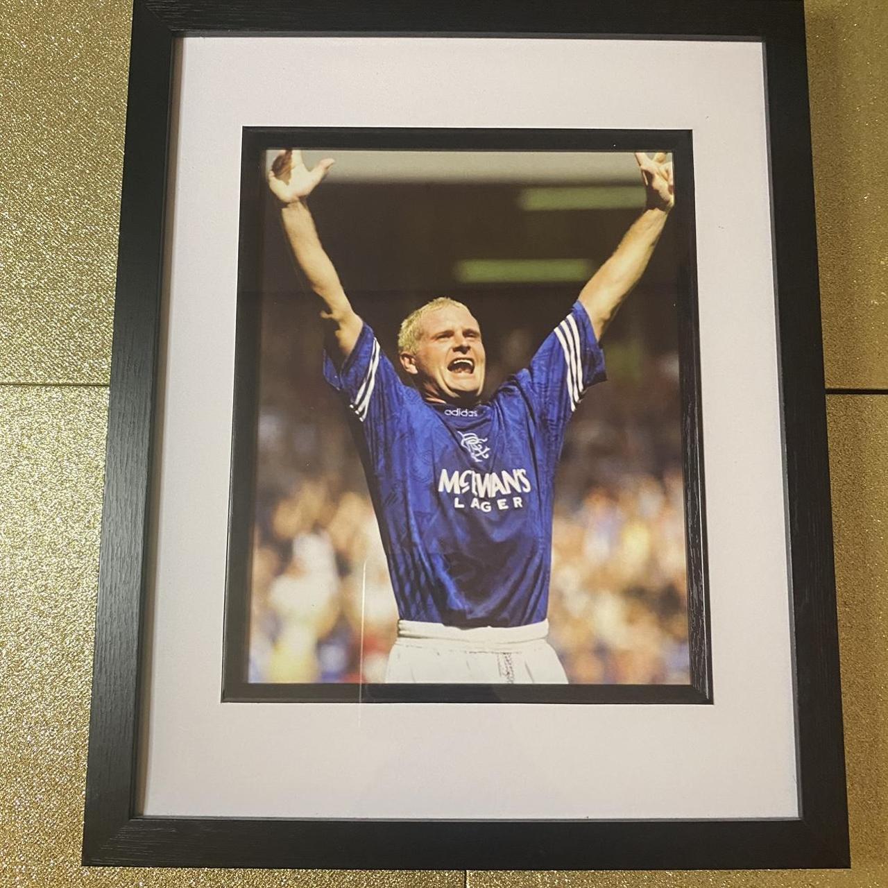Paul “Gazza” Gascoigne framed photo. Rangers legend... - Depop
