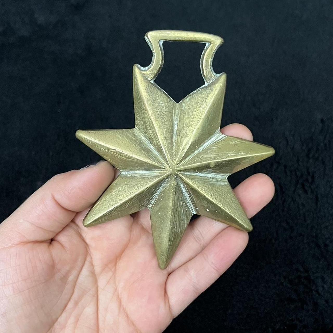 Vintage English Star Horse Brass 20th Century Equine... | Depop