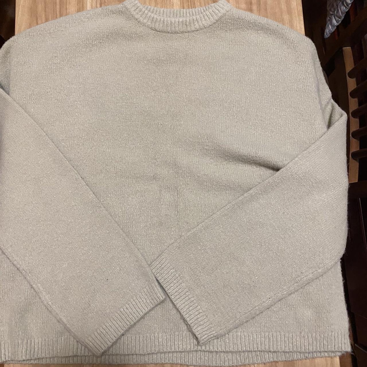 Oak + Fort light green wool sweater shirt Worn... - Depop