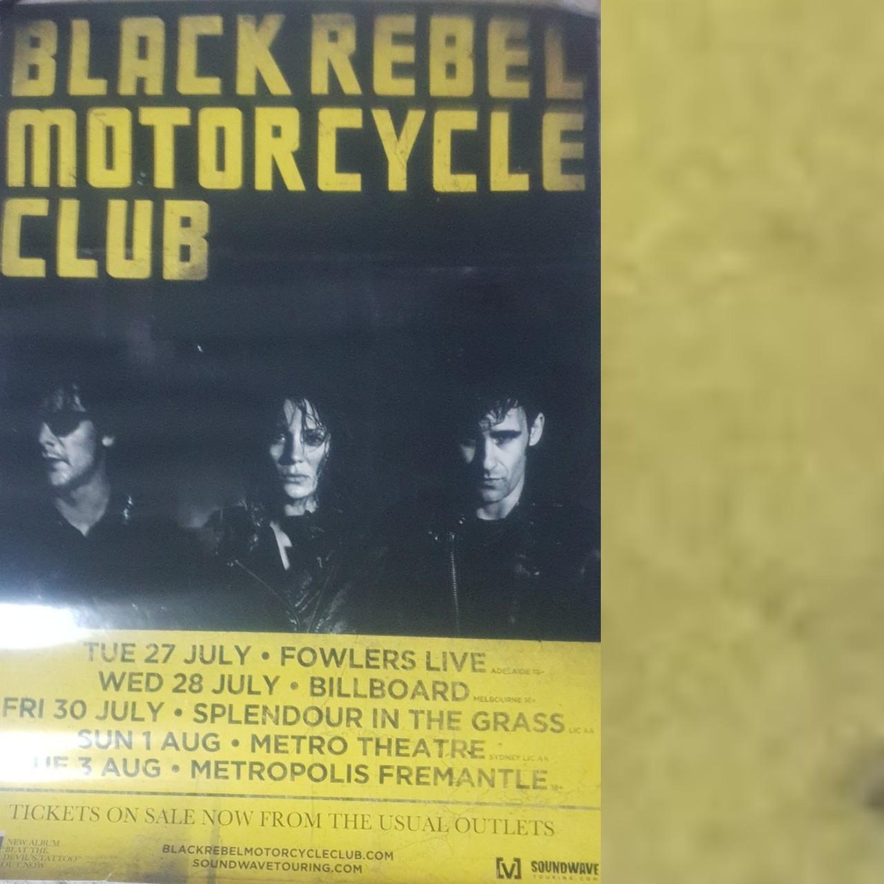 Black rebel motorcycle club poster from i think... - Depop
