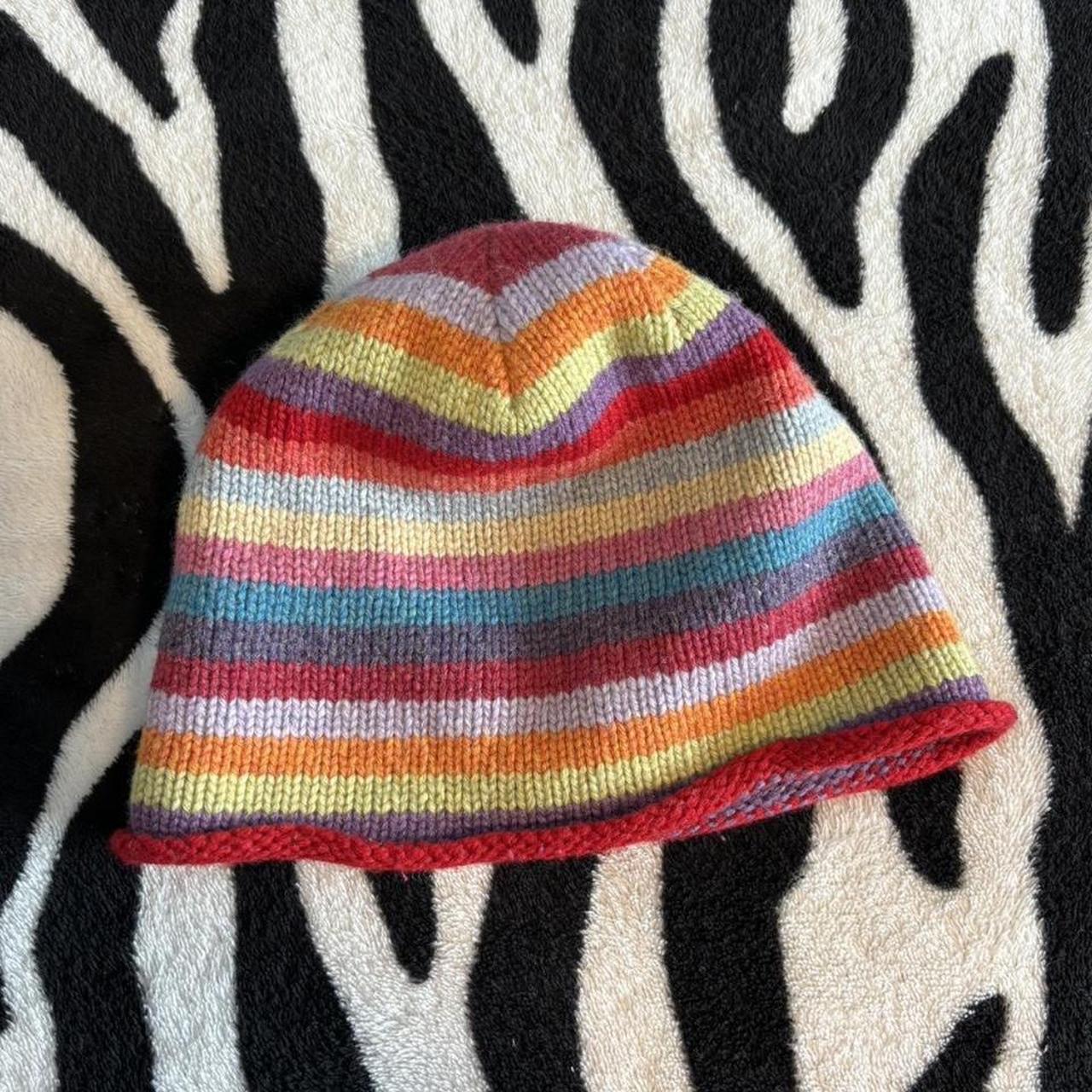 Vintage rainbow stripe hat Super cute for spring time - Depop