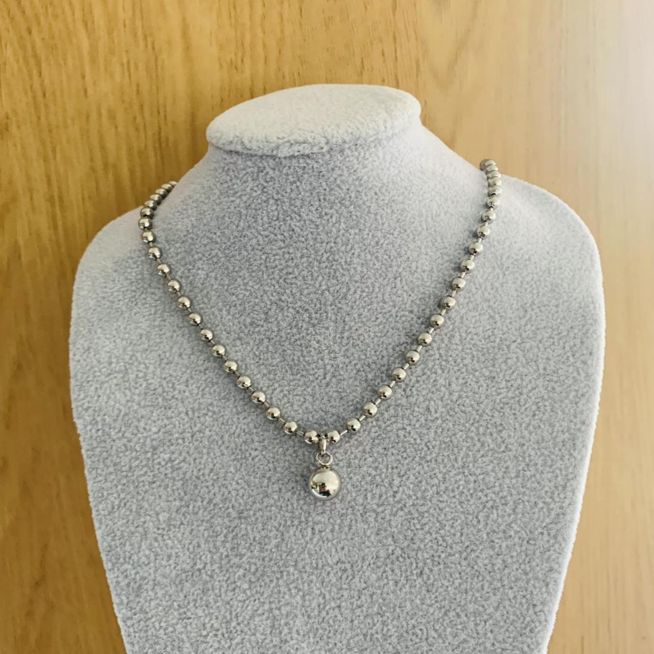 Updated Ball chain with ball charm. Bead Ball Chain.... - Depop