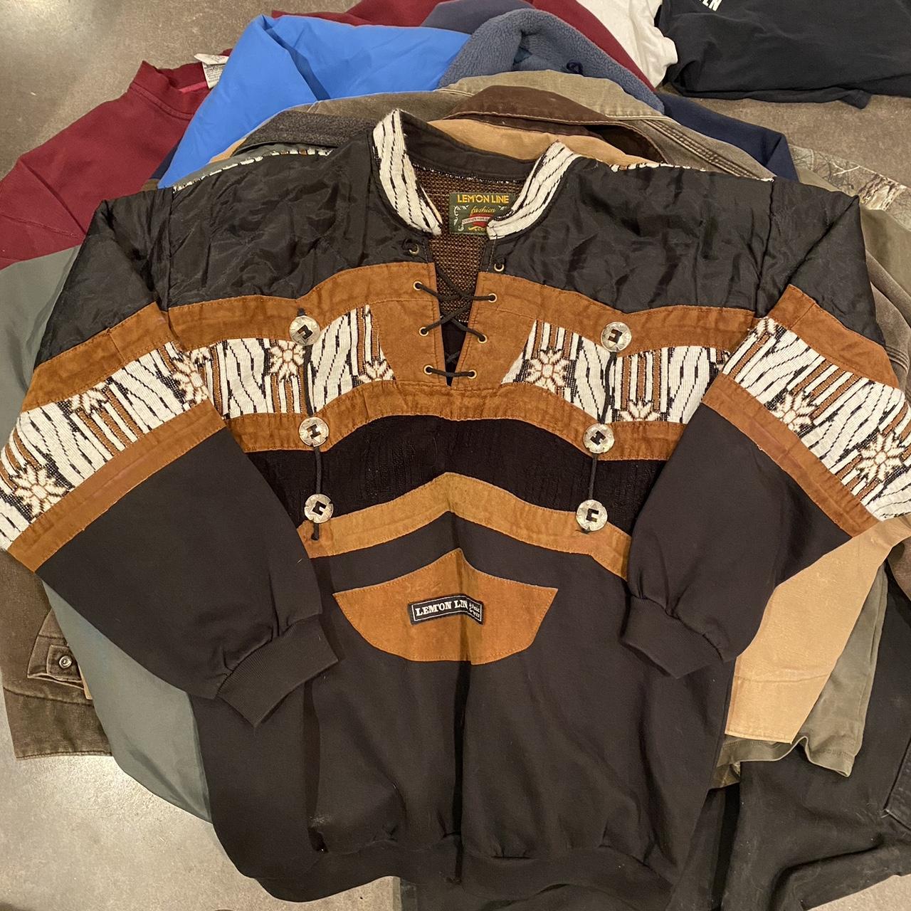 Vintage Western Pullover Sweatshirt from Lemon Lime... - Depop