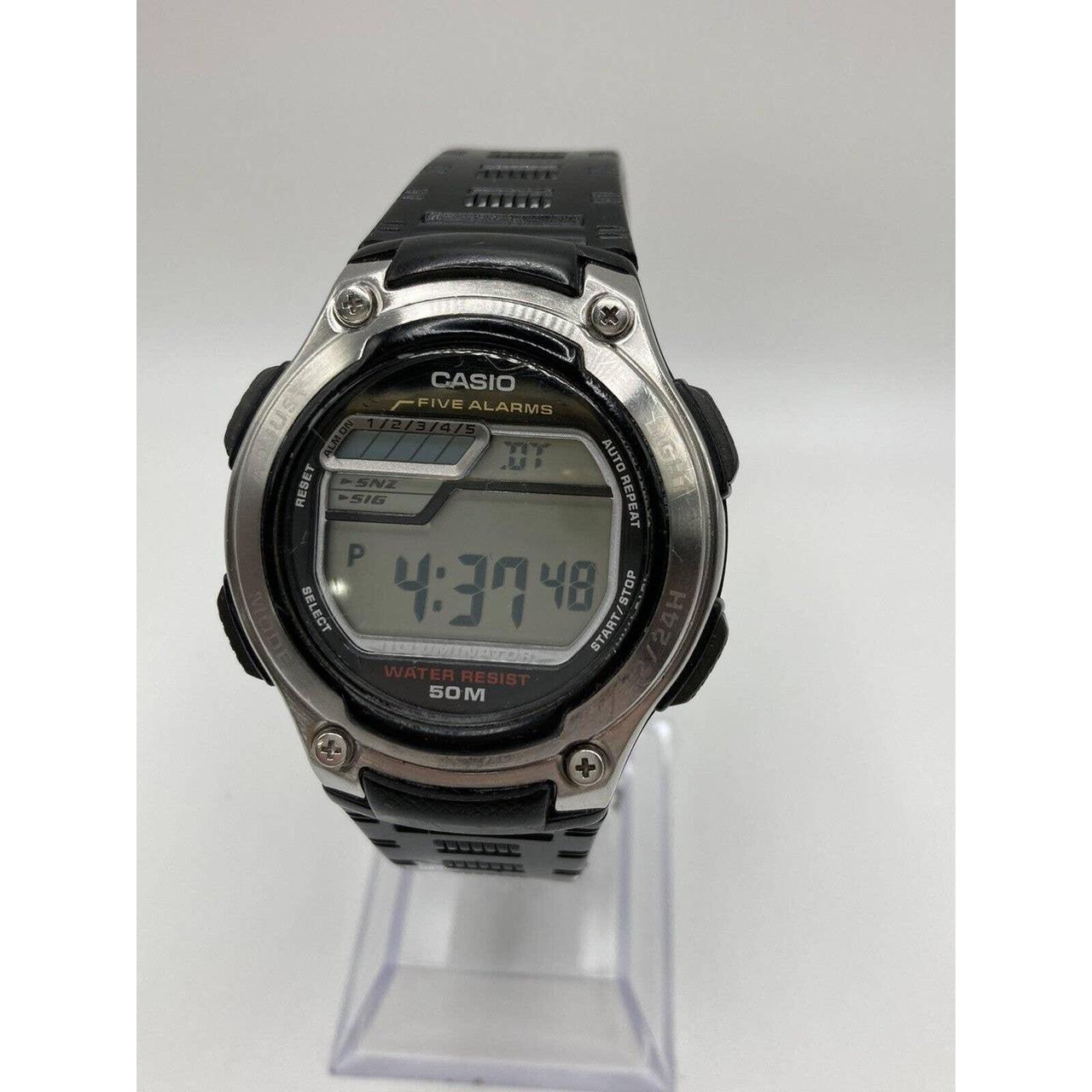 Casio 5 Alarms Digital Mens Silicone Strap Watch New... - Depop