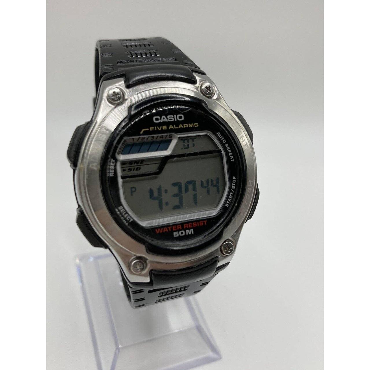 Casio 5 Alarms Digital Mens Silicone Strap Watch New... - Depop