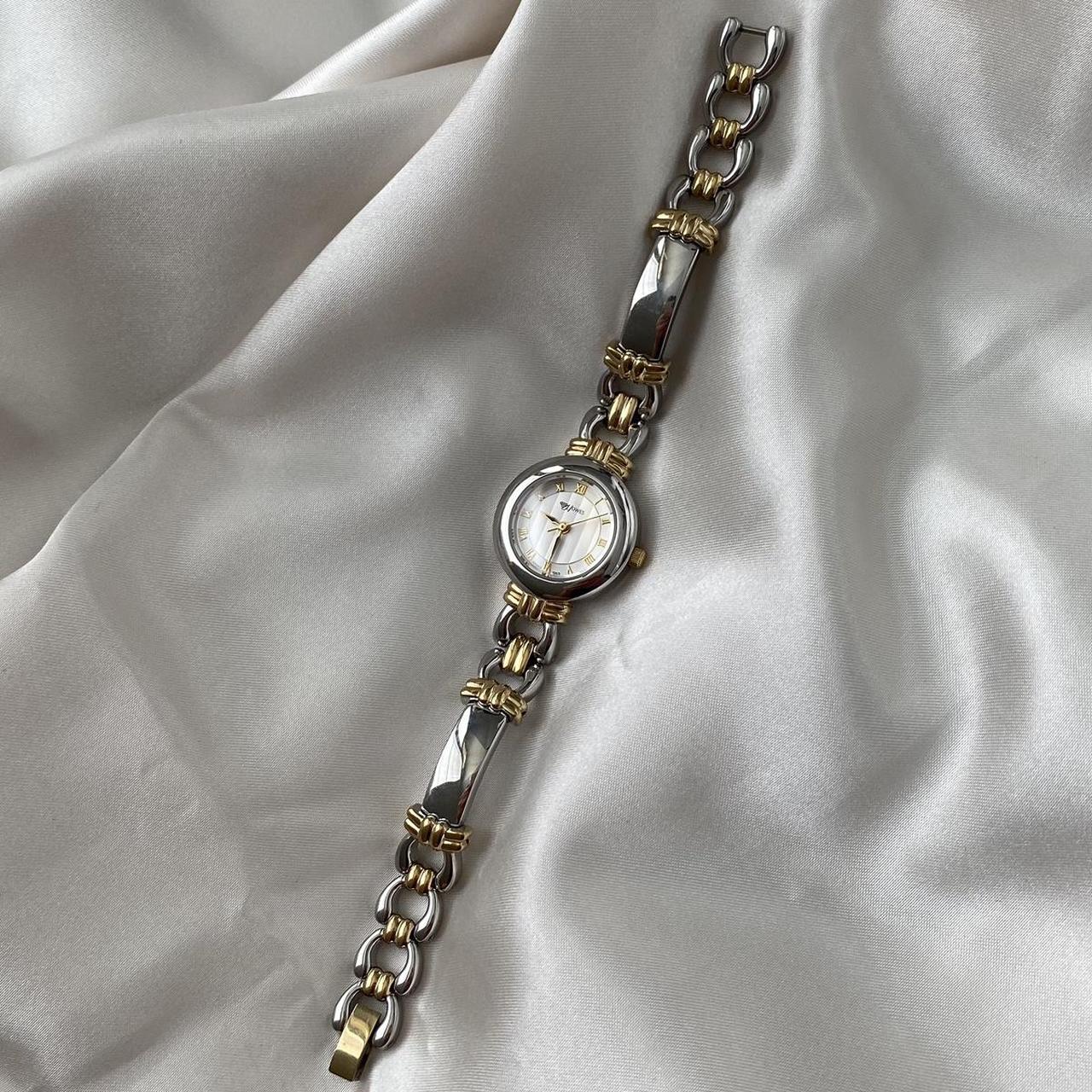 Gorgeous Classy Silver and Gold Tone Watch . Runs... - Depop