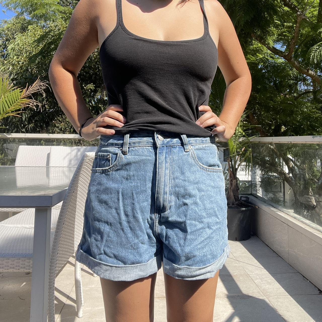 Blue denim shorts from glassons - Depop