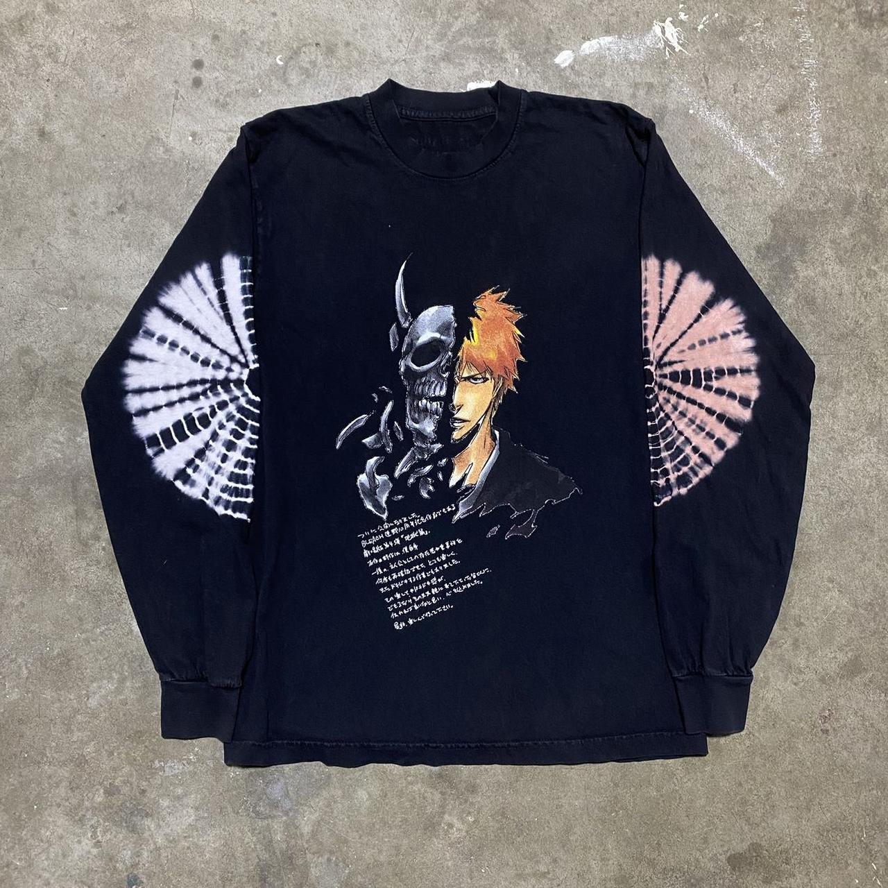 Bleach Ichigo Kurosaki Anime Long Sleeve Tye Dye... - Depop