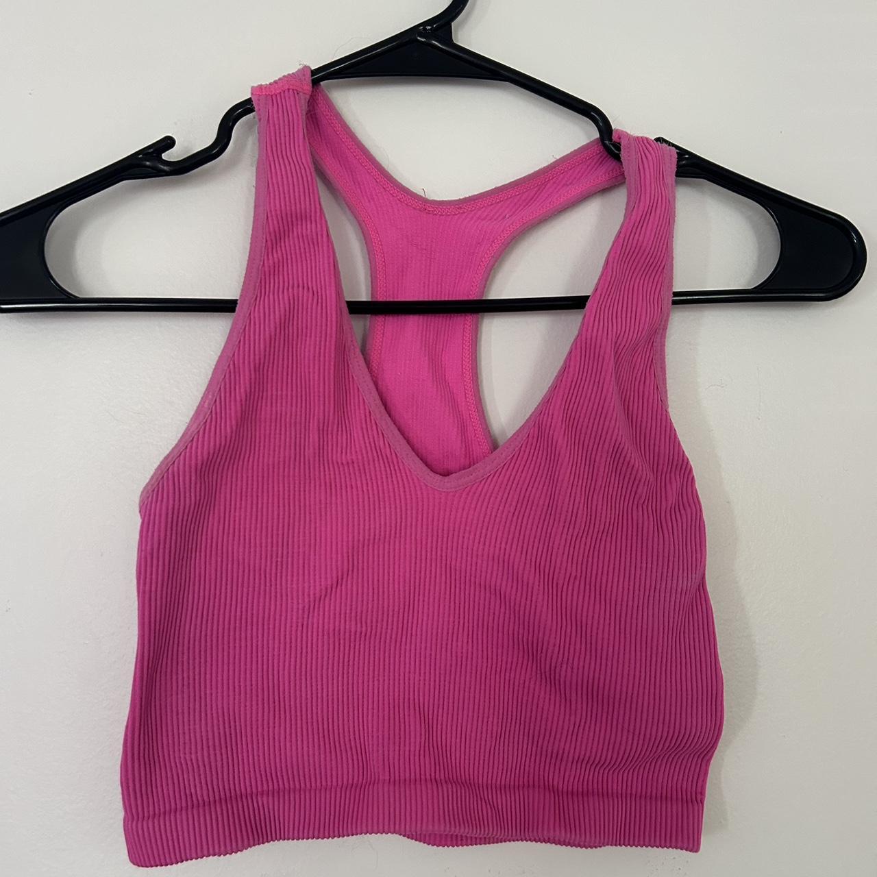 Free people hot pink workout tank, size s/m | Depop