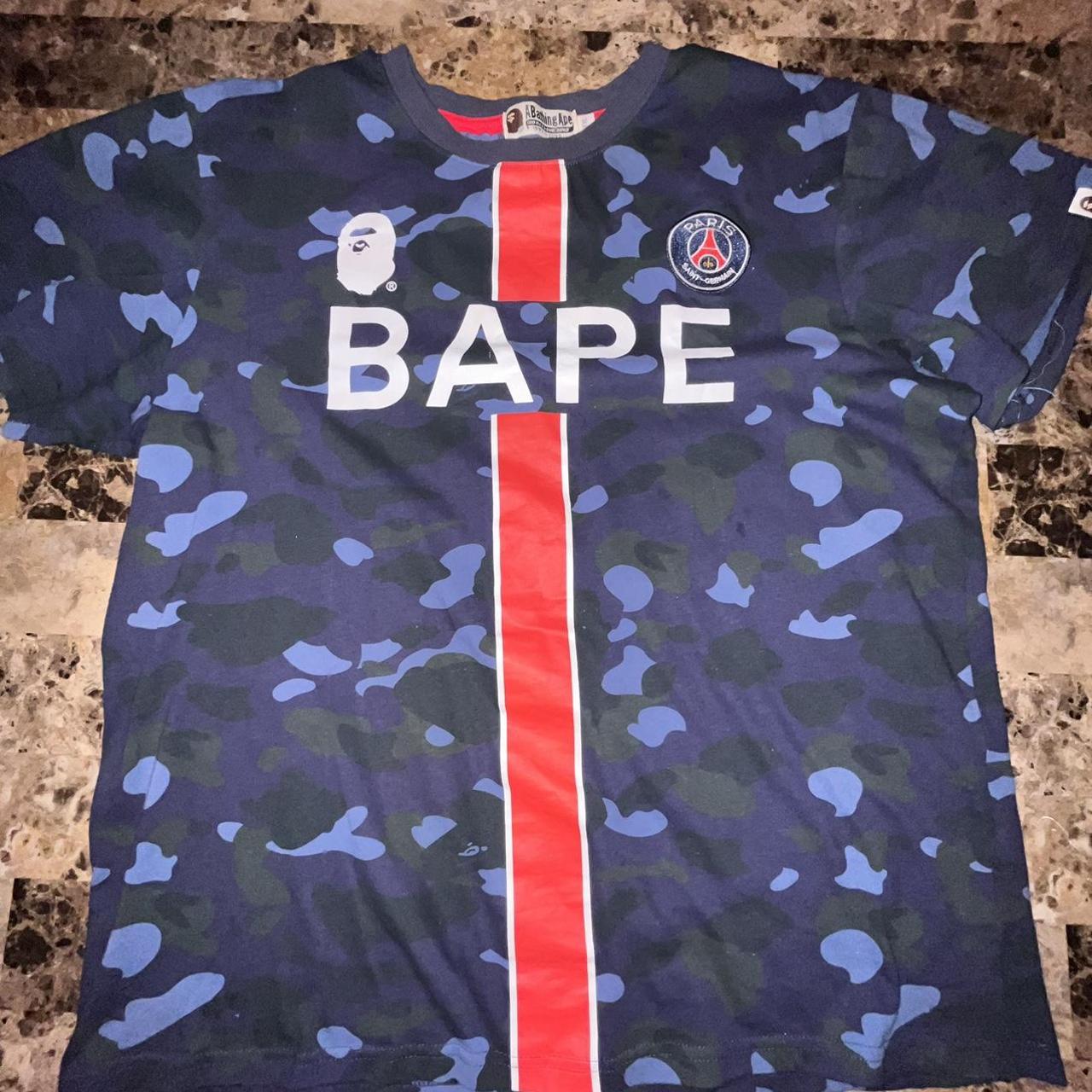 Bape PSG tee fits like larger but can fit medium - Depop