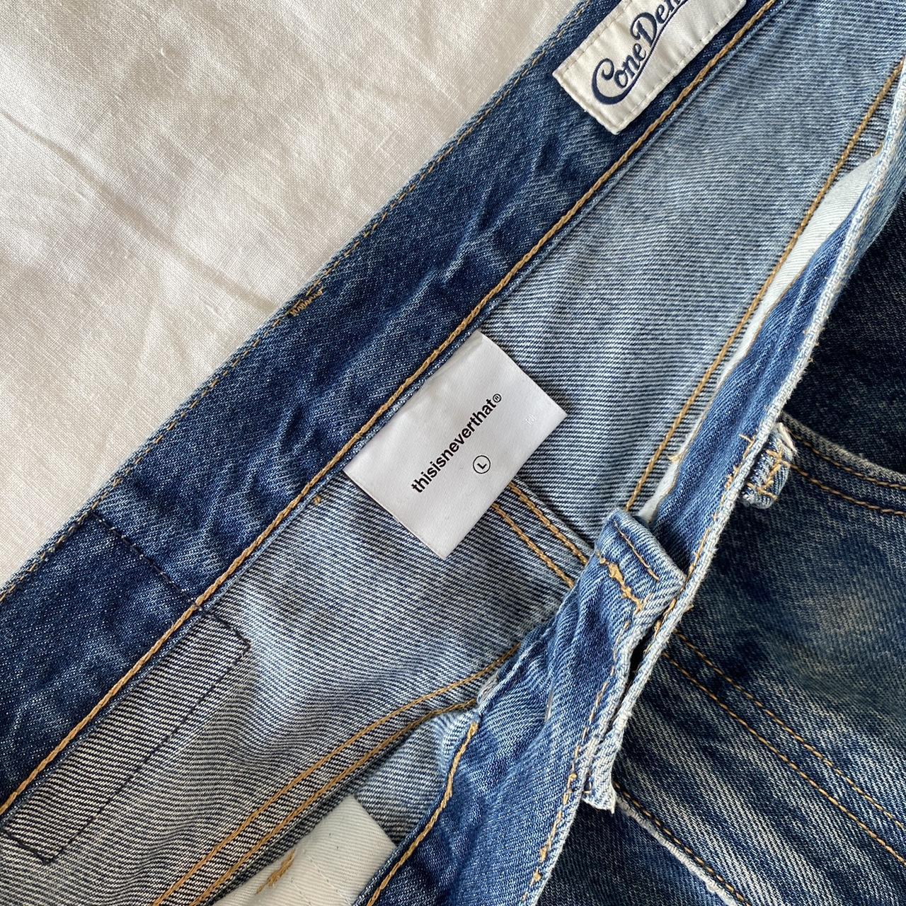 Thisisneverthat blue denim jeans Loose, straight... - Depop