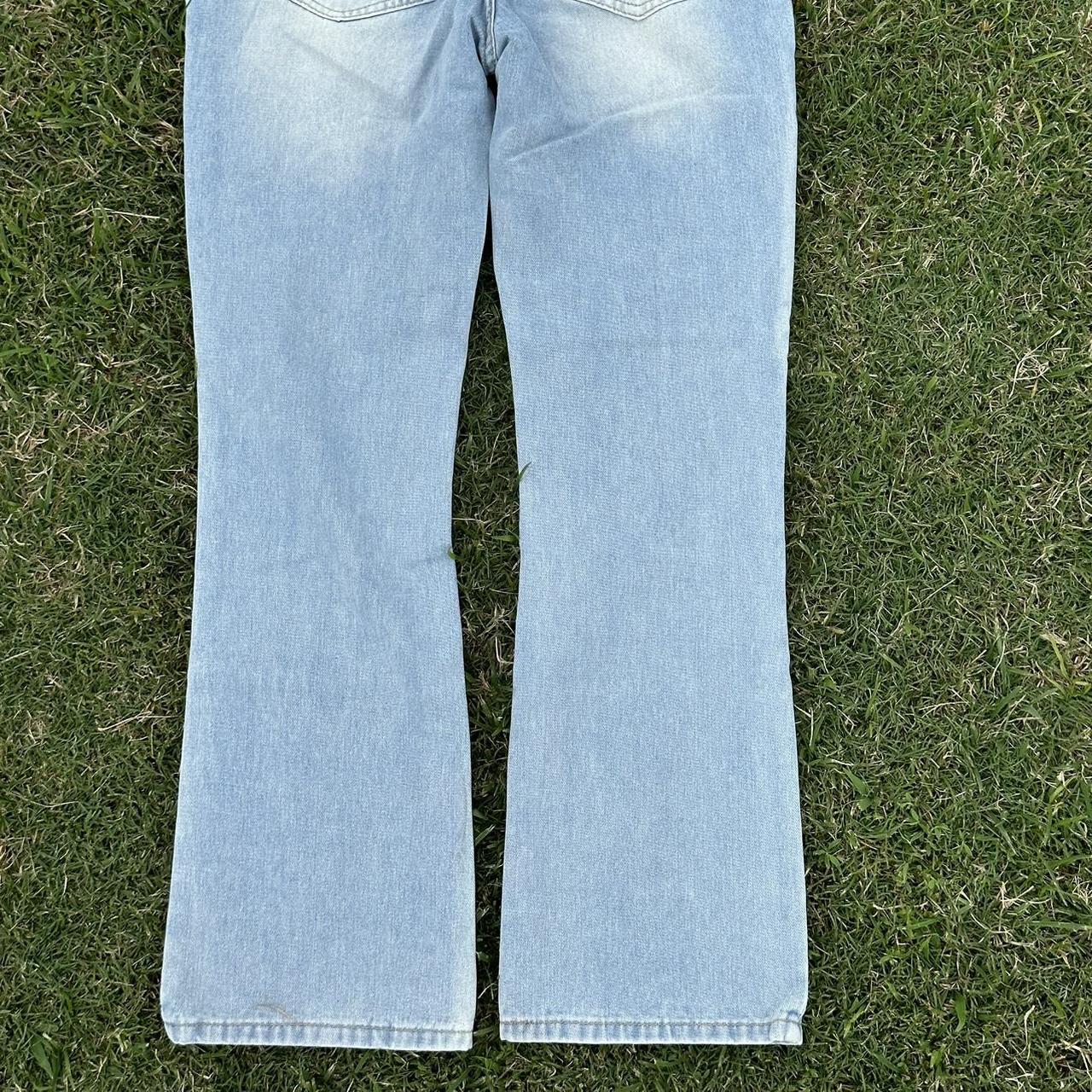 Light blue bell bottom jeans Size 32-30. #blue... - Depop