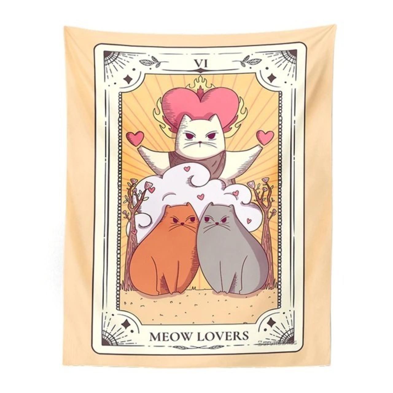 New! "MEOW LOVERS" Tarot The Lovers Funny / Cute... - Depop