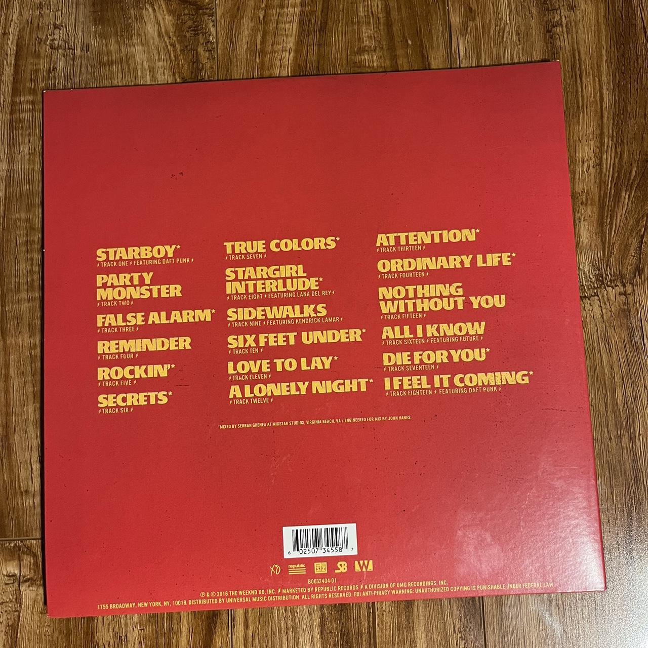 the weeknd star boy vinyl, comes with two blue... - Depop