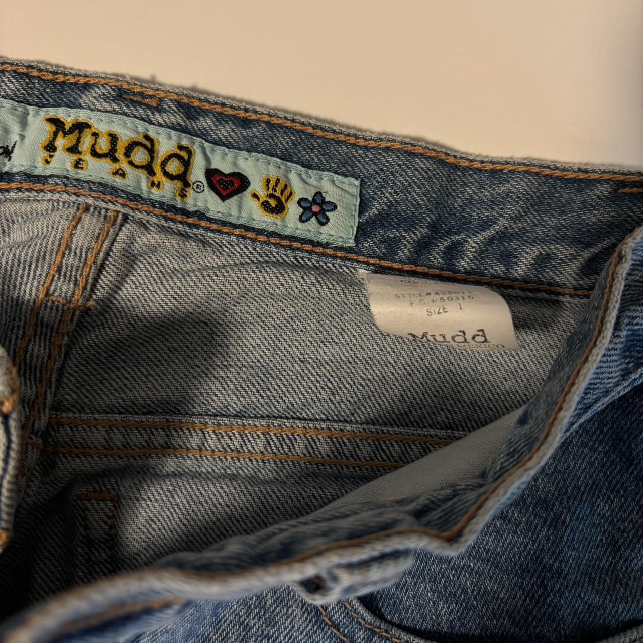 vintage high rise flared jeans "mudd jeans" light... - Depop