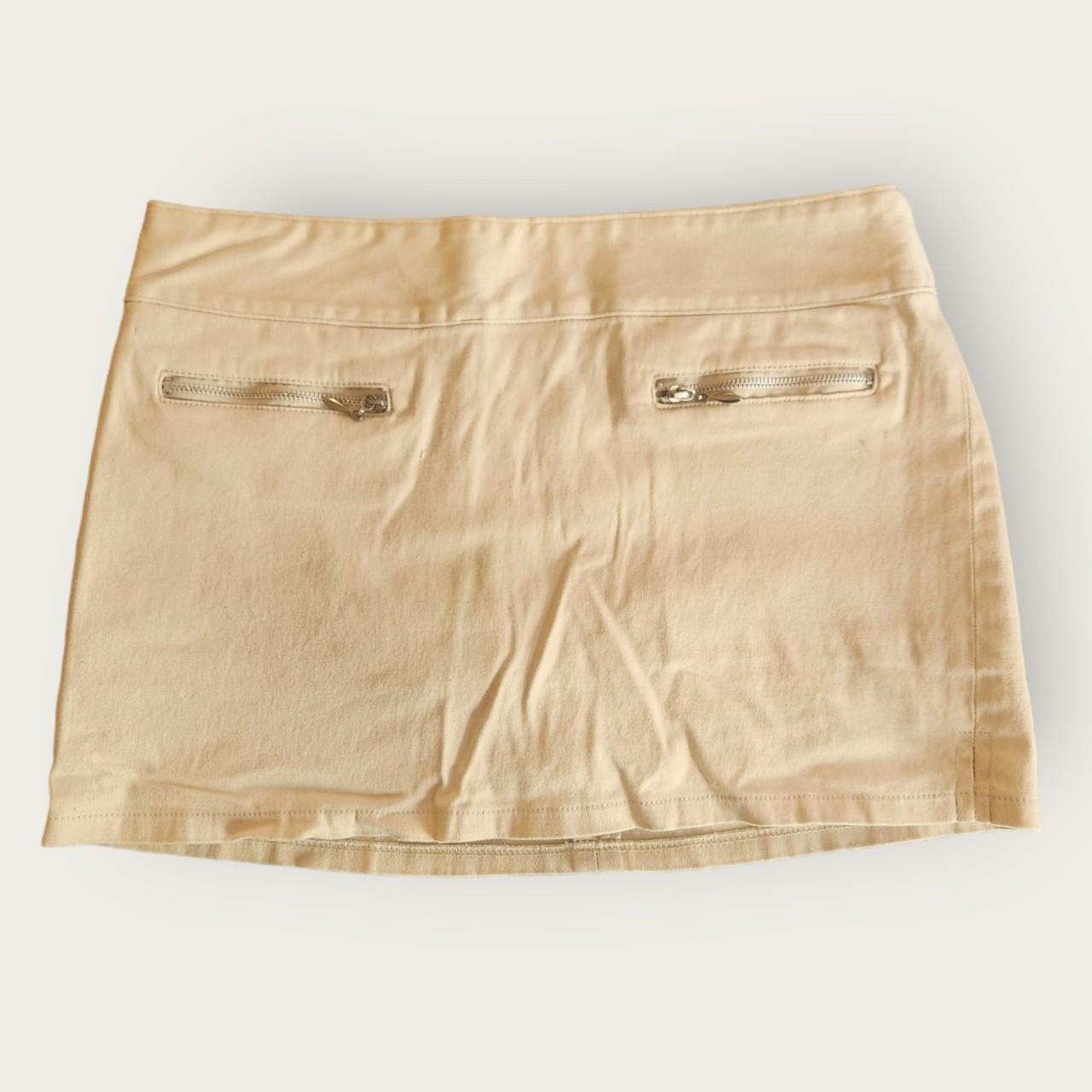 Khaki tan micro mini skort 🍒 Vintage Y2k early... - Depop