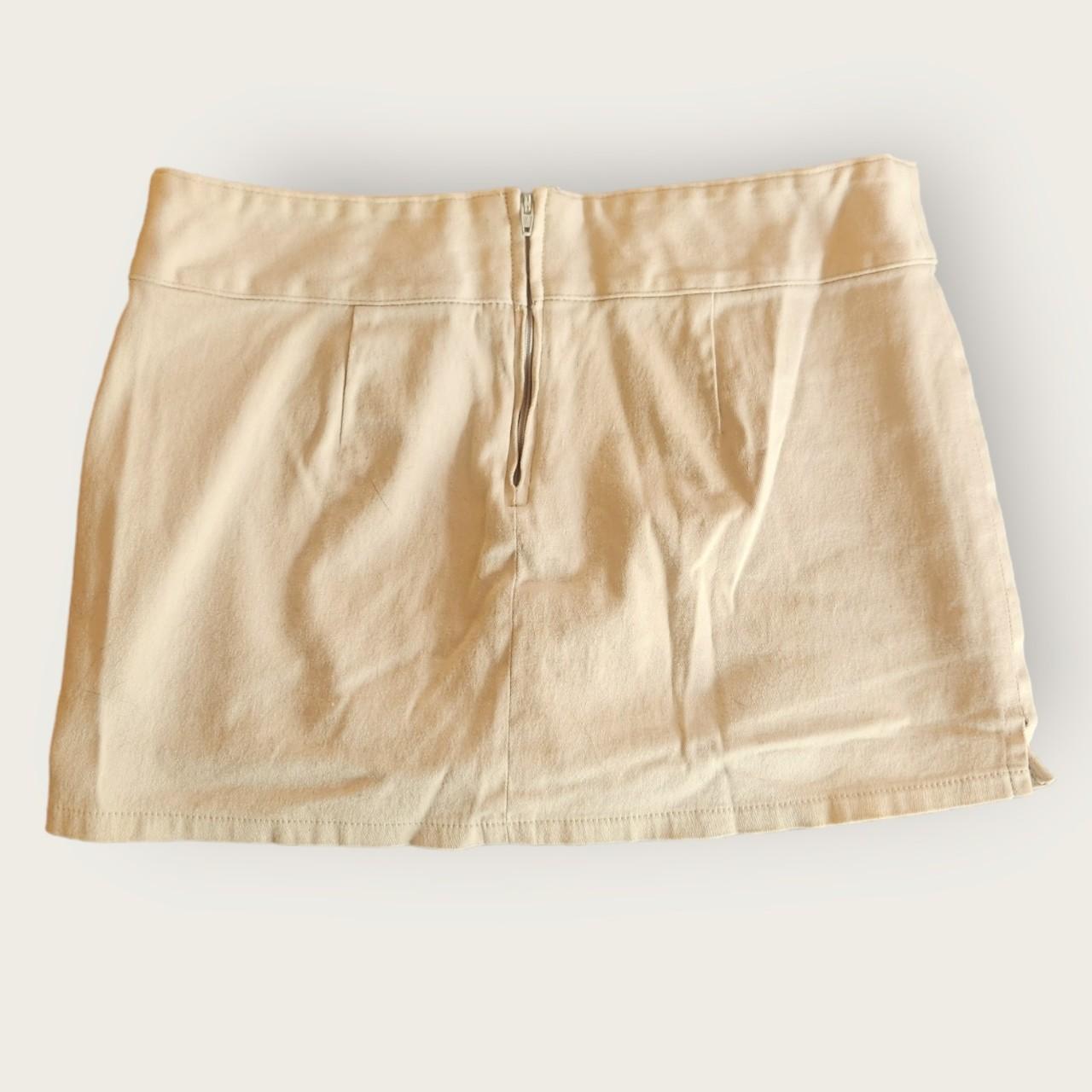 Khaki tan micro mini skort 🍒 Vintage Y2k early... - Depop