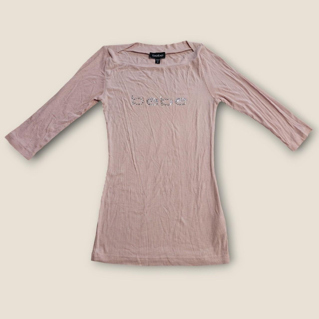 Pink Bebe logo shirt 🌸 Vintage Y2k early 2000s Bebe... - Depop